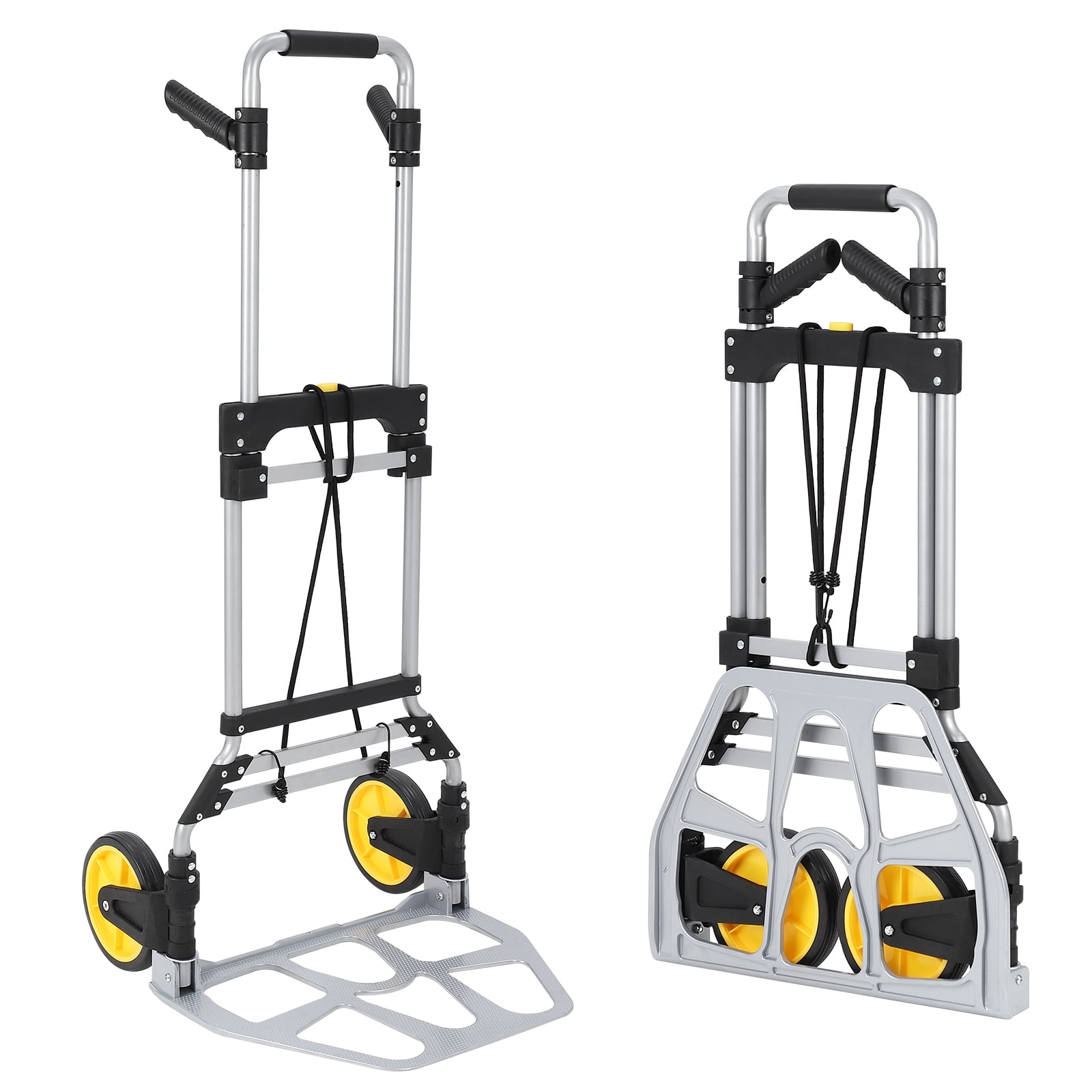 Folding Hand Truck Dolly Cart, Portable Aluminum Dolly Cart with ...