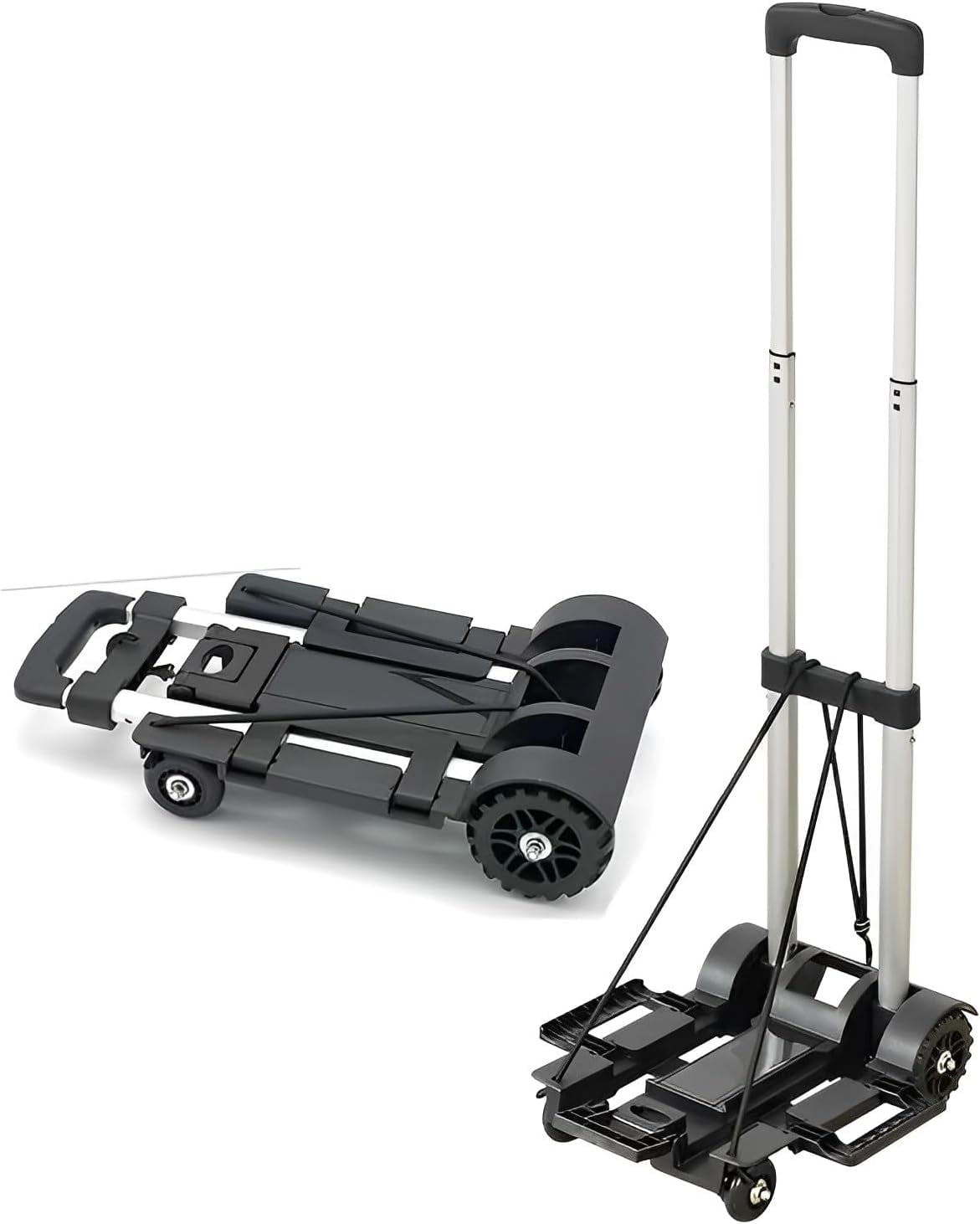 Folding Hand Truck with Expandable Chassis - Luggage Cart Foldable ...