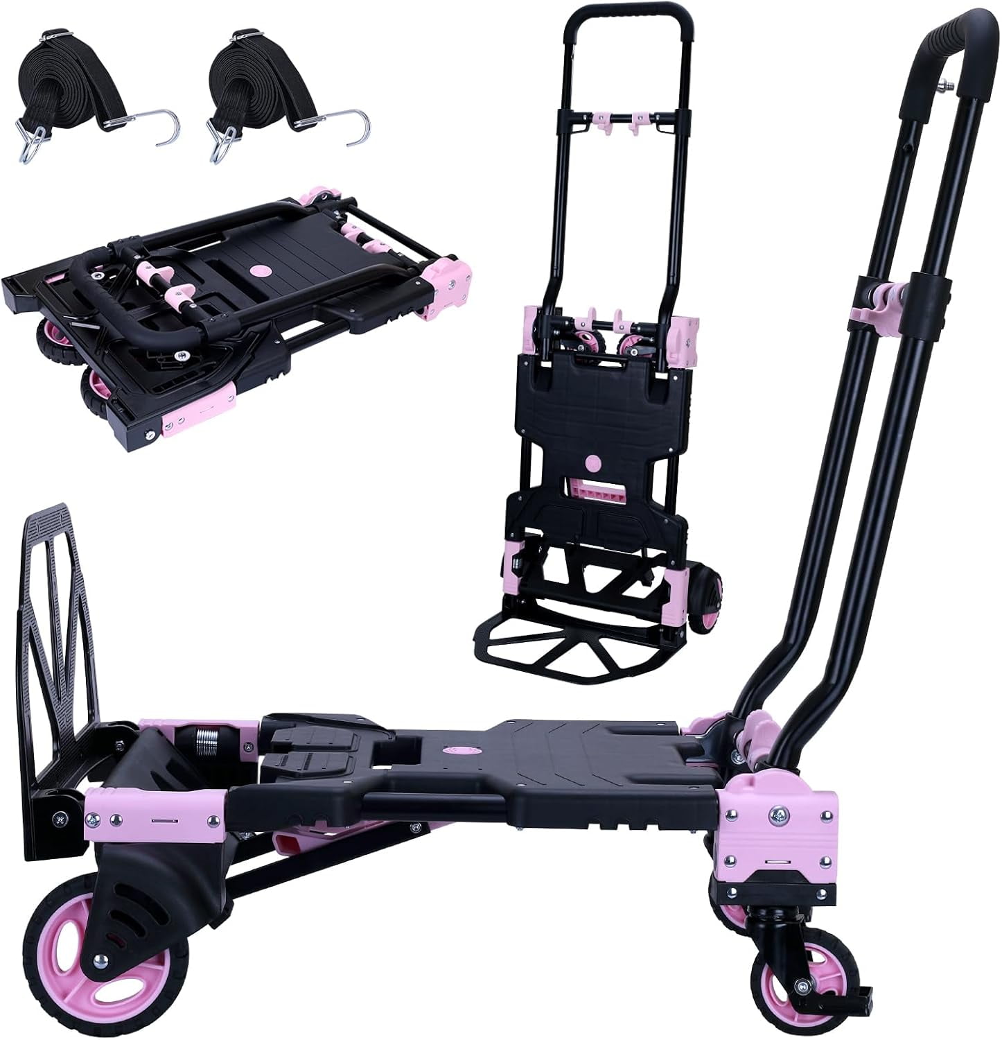 Folding Hand Truck, Folding Dolly Cart with Wheels, Foldable with ...