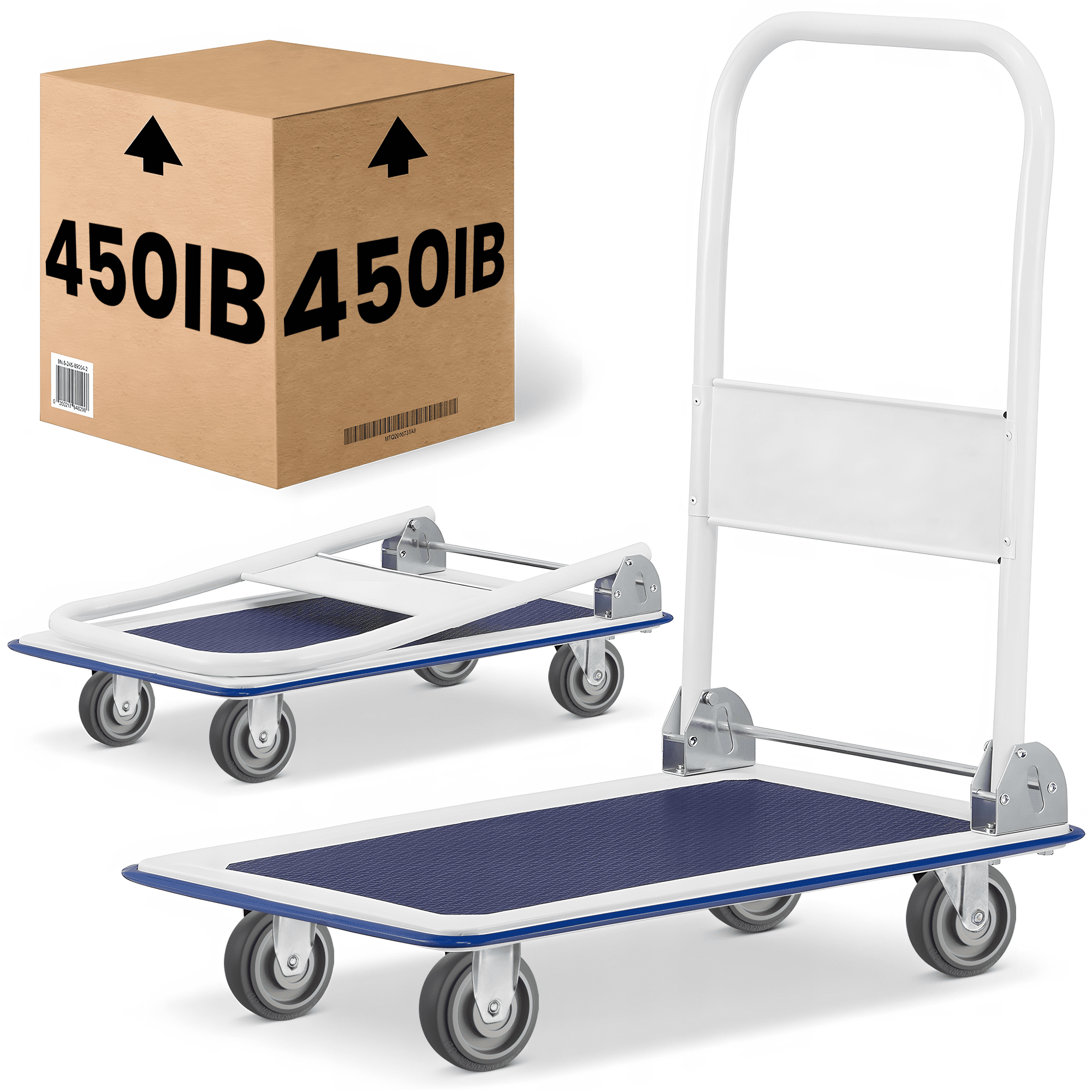 Folding Hand Truck Iron Tube Pull Rod Folding Cart Foldable Trolley ...