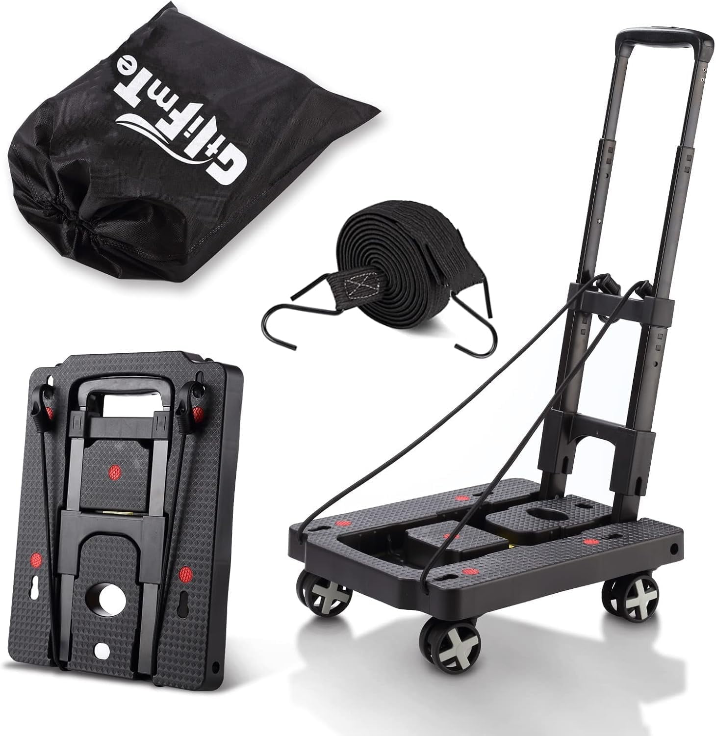 Folding Hand Truck, Lightweight Hand Truck Dolly Foldable,Luggage cart ...