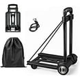 Foldable Hand Truck, 110 lbs Load Capacity, Utility Cart with Wheels ...