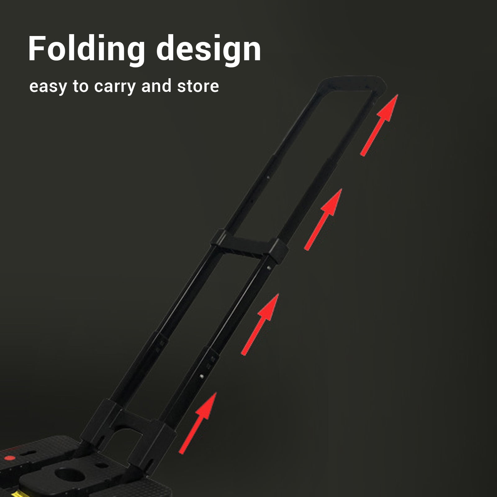 Folding Hand Truck, Portable Utility Cart For Shopping Travel, Easy ...