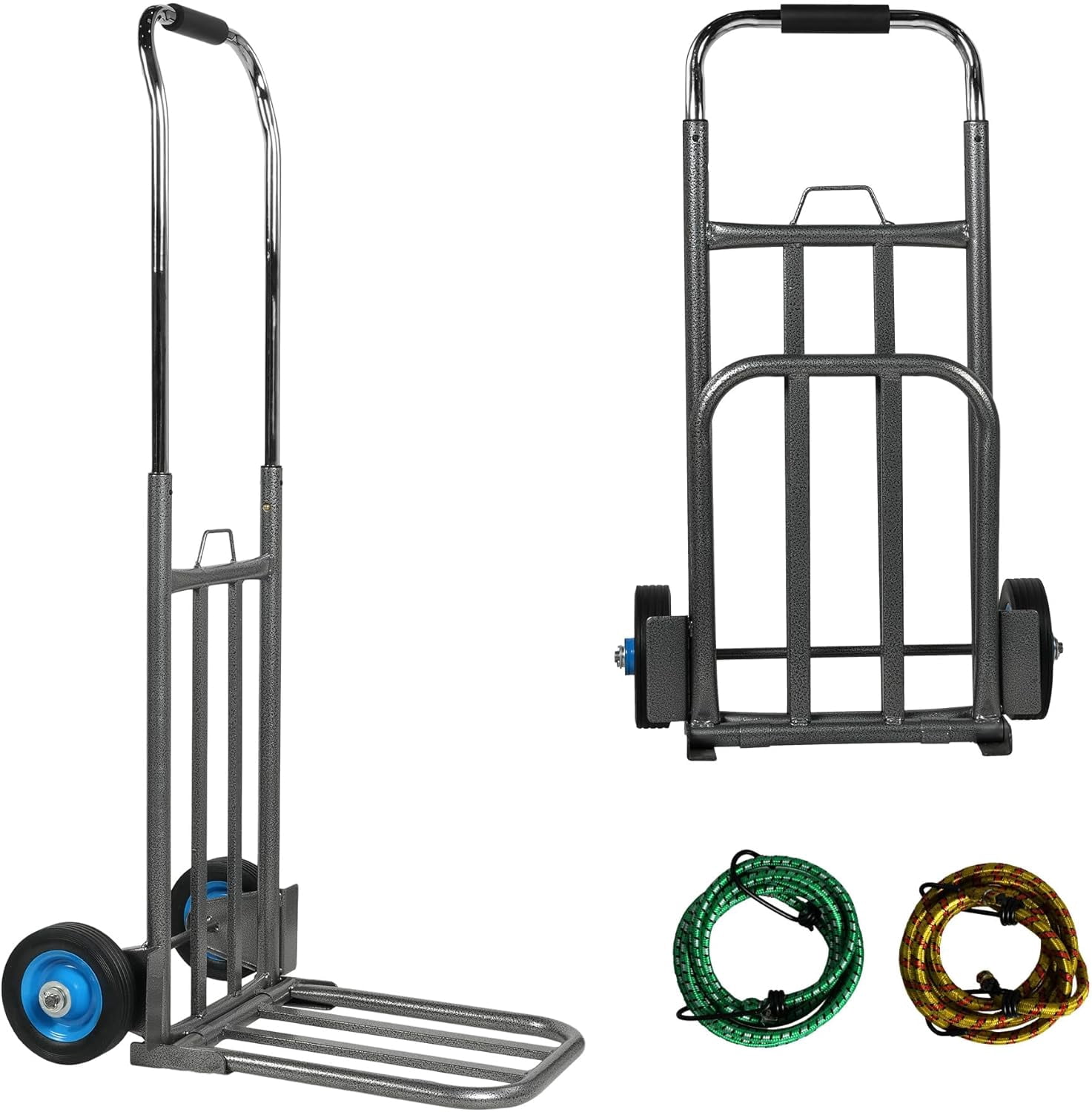 Folding Hand Truck and Dolly, 132 Lb Capacity Heavy-Duty Luggage ...
