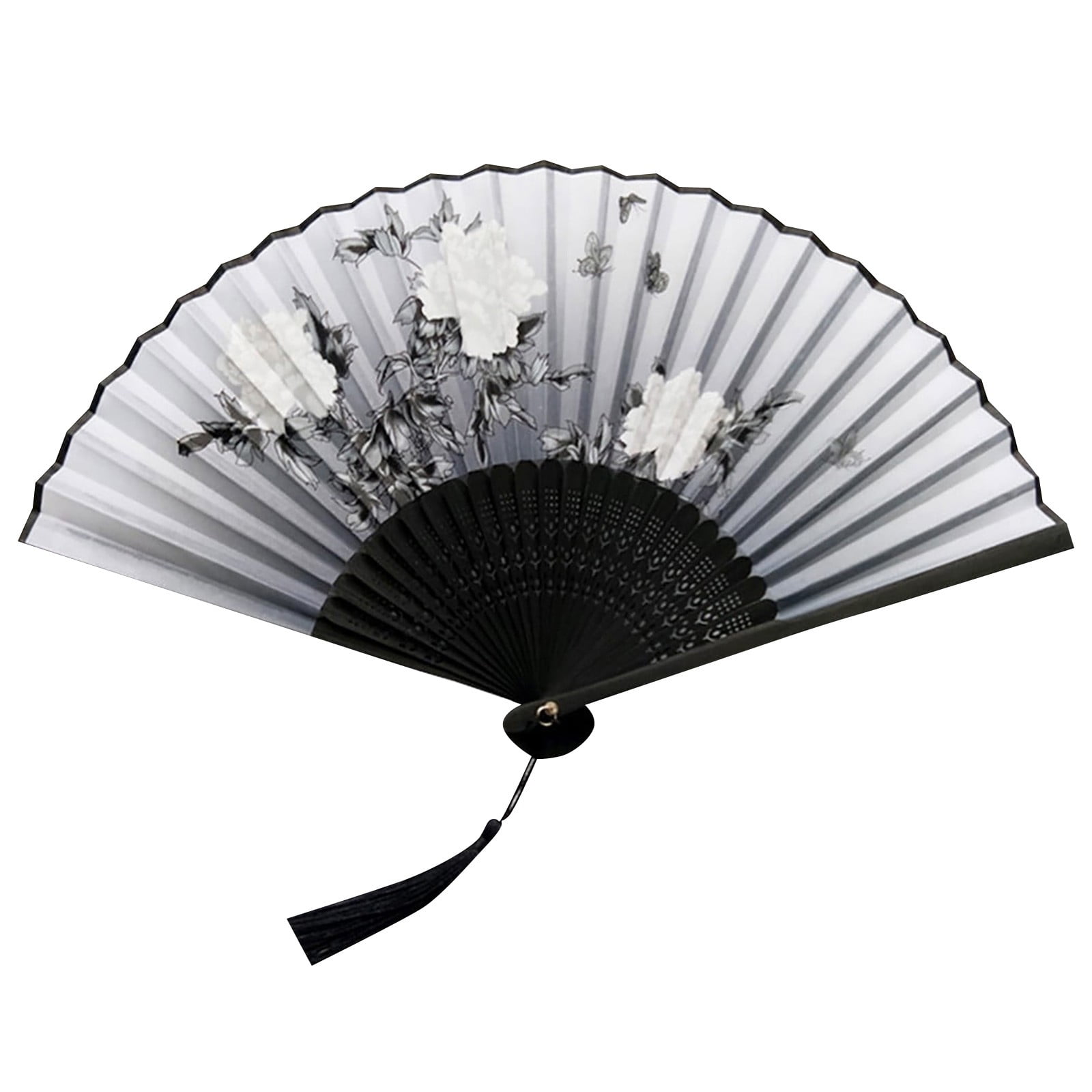 Folding Handheld Fans For Women Retro Chinese Style Hollowed Frame With ...
