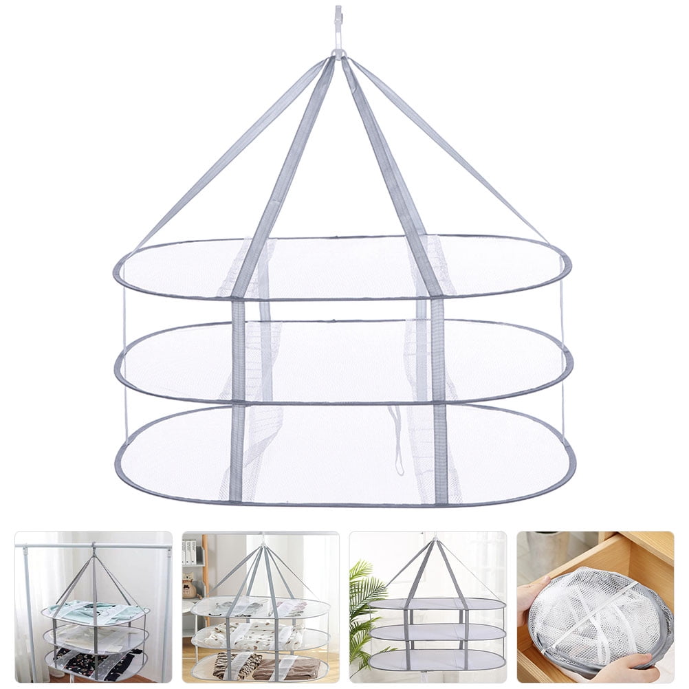 Folding Hanging Dryer Sweater Hanging Dryer Three Layers Clothes ...
