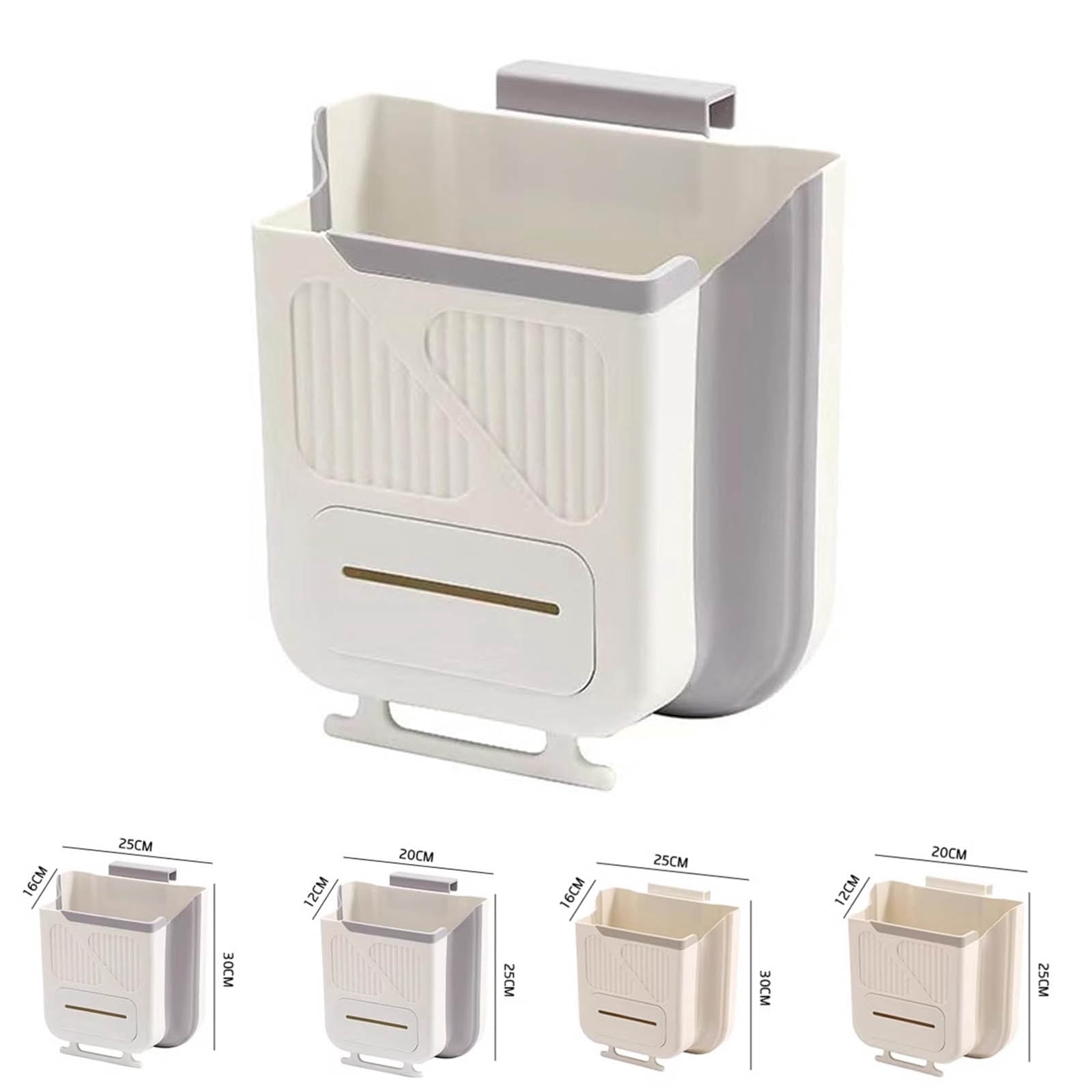 Folding Hanging Kitchen Waste Trash Can,Collapsible Hanging Trash Can ...