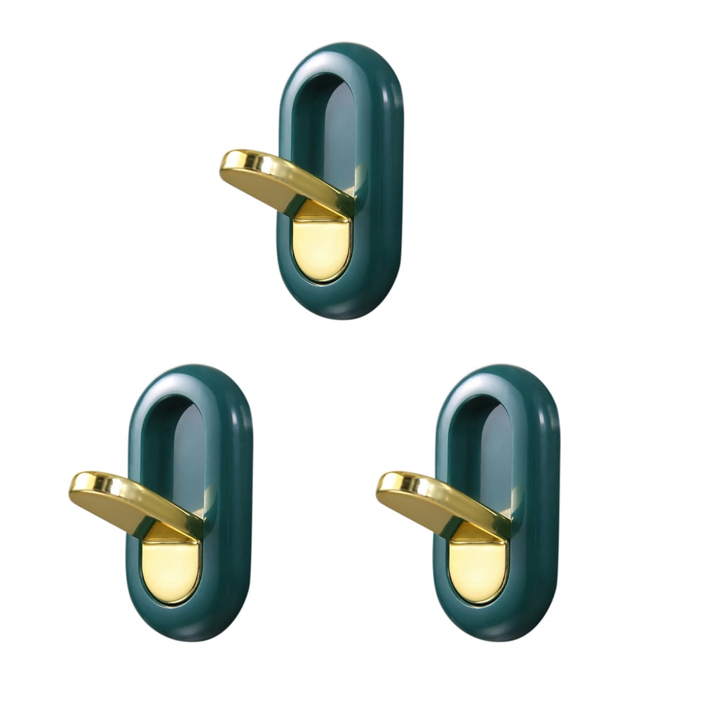 Folding Hideaway Coat Hooks 3 Pcs Heavy Duty Wall Hooks Black Towel ...