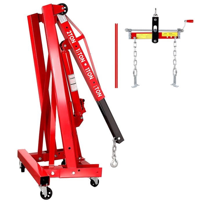 Folding Hydraulic Engine Crane, 2-Ton Folding Shop Crane,Galvanized ...