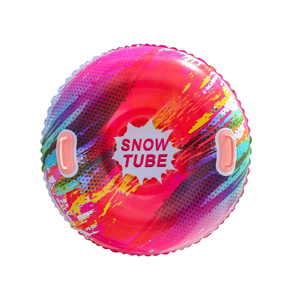 Folding Inflatable Snow Tube Sled with Handles Thicken PVC Snow Tubing ...