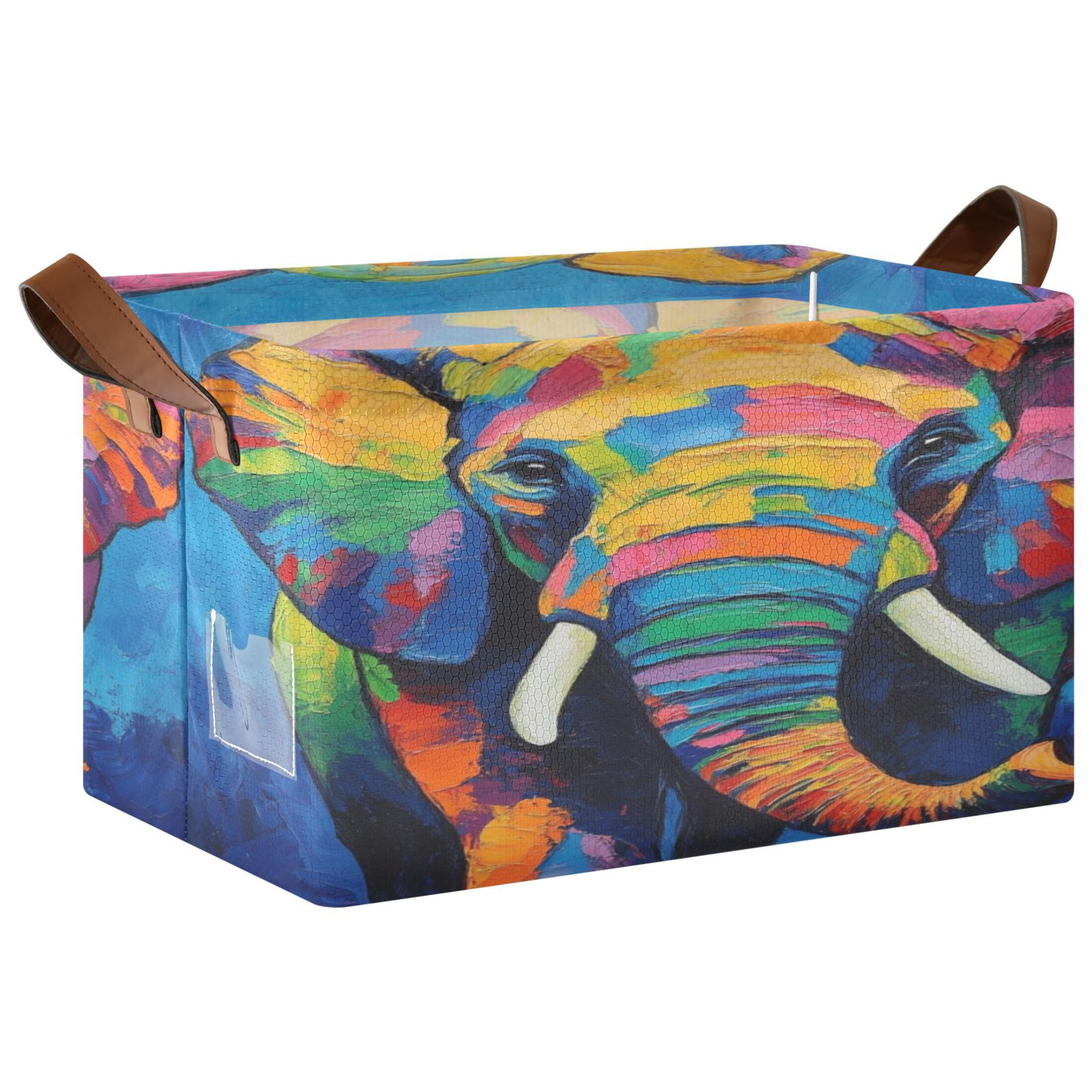 Folding Iron Frame Storage Basket 16.9*11.4*10Inch X1 Storage Basket ...