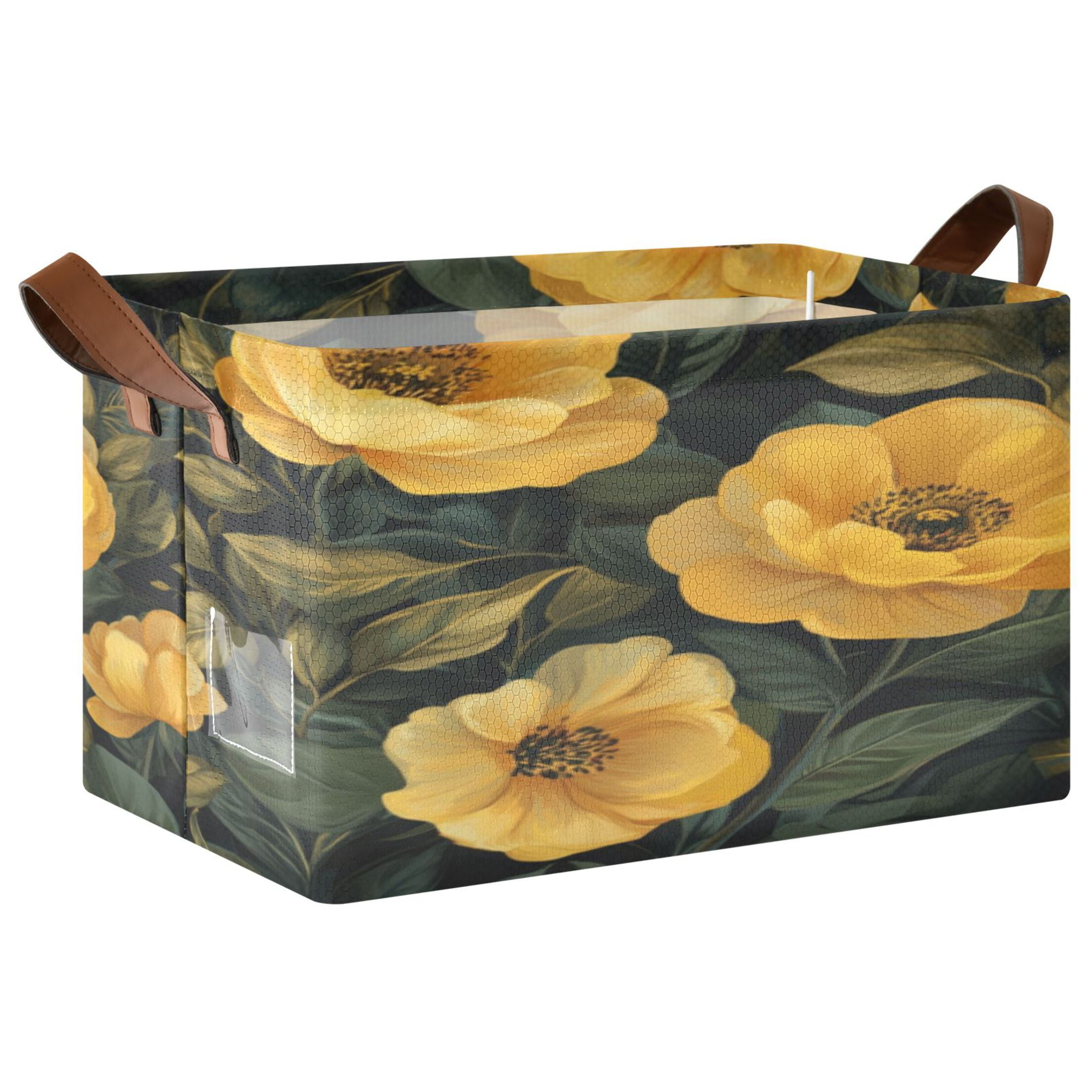 Folding Iron Frame Storage Basket 16.9*11.4*10Inch X1 Storage Basket ...