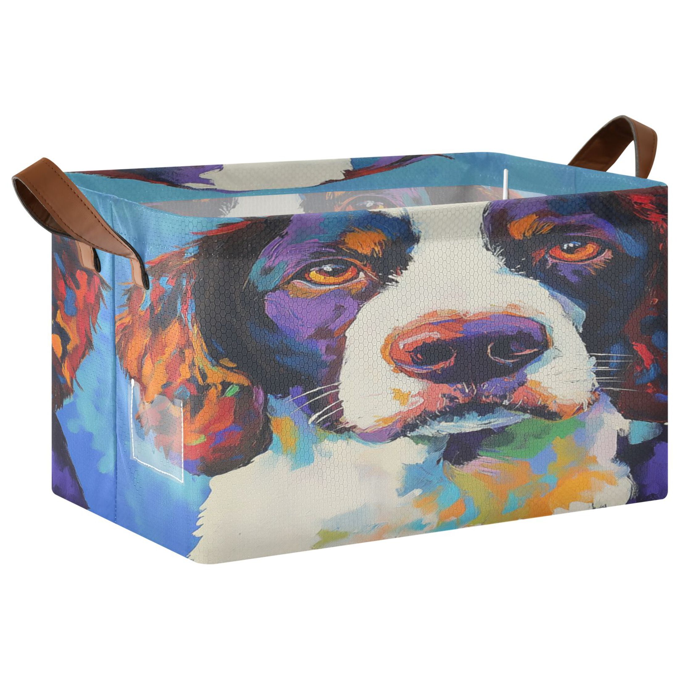 Folding Iron Frame Storage Basket 16.9*11.4*10Inch X2 Storage Basket ...