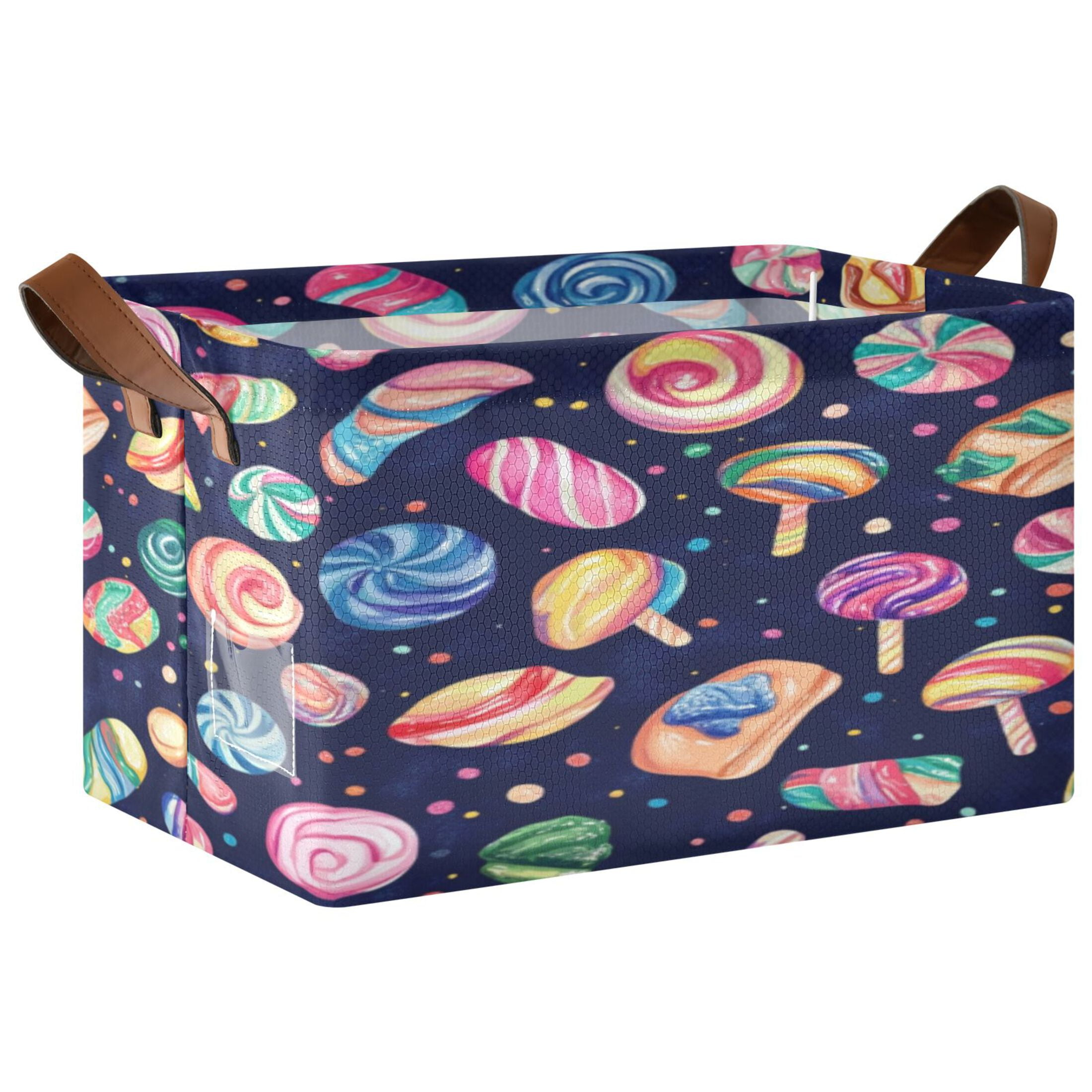 Folding Iron Frame Storage Basket 16.9*11.4*10Inch X2 Storage Basket ...