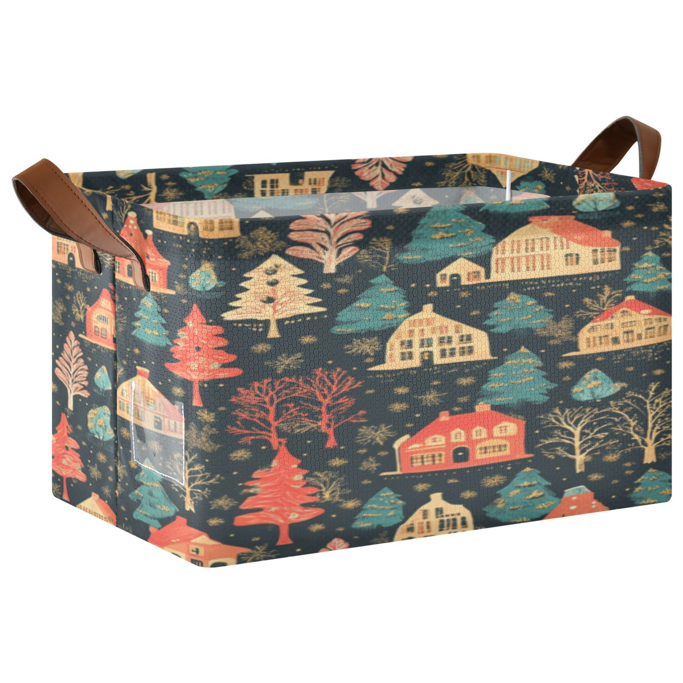 Folding Iron Frame Storage Basket 16.9*11.4*10Inch X2 Storage Basket ...