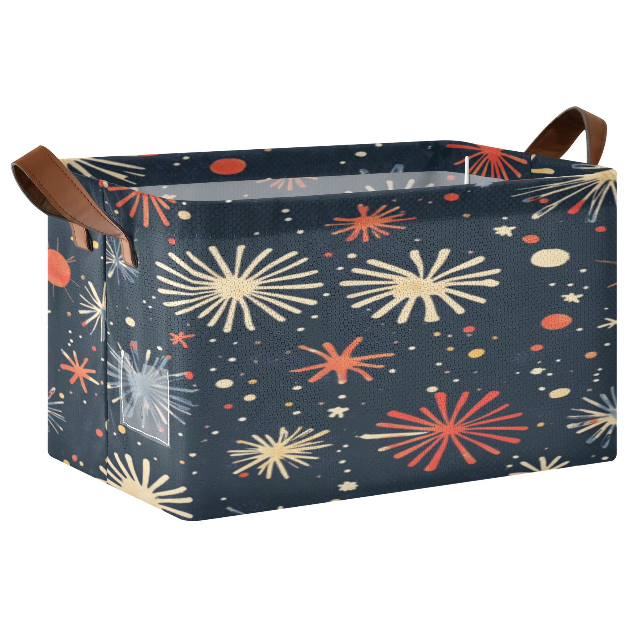 Folding Iron Frame Storage Basket 16.9*11.4*10Inch X2 Storage Basket ...