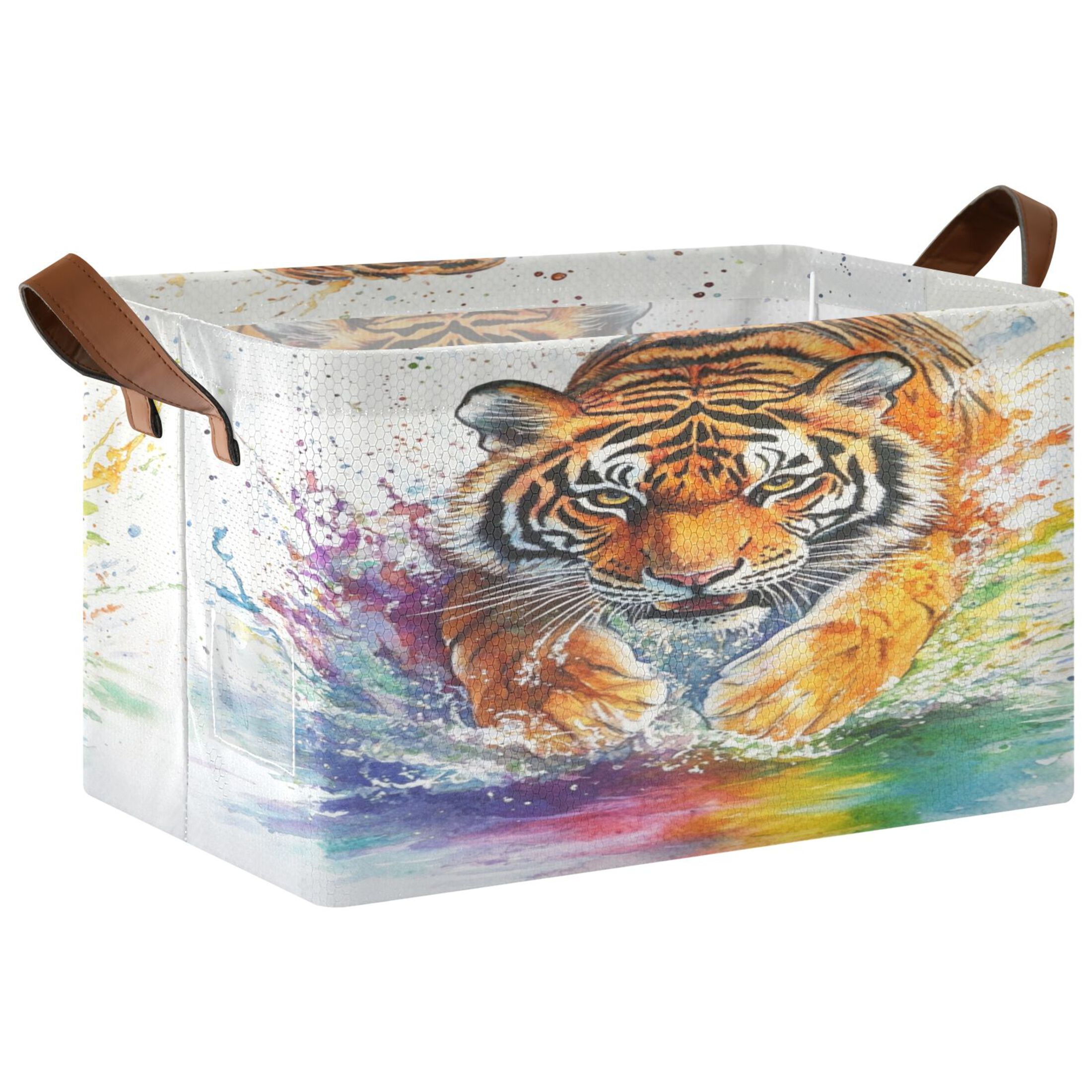 Folding Iron Frame Storage Basket 16.9*11.4*10Inch X2 Storage Basket ...