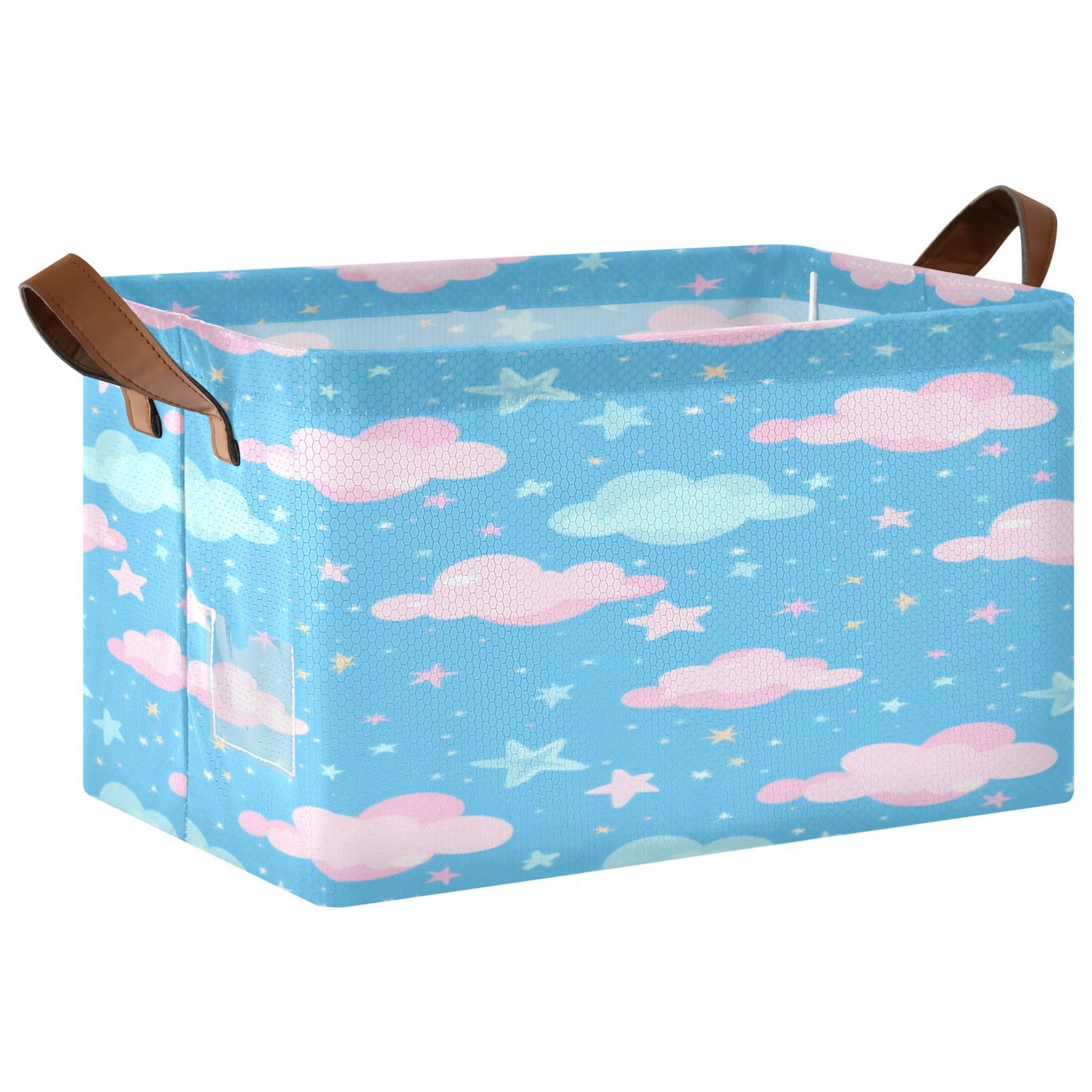 Folding Iron Frame Storage Basket 16.9*11.4*10Inch X2 Storage Basket ...