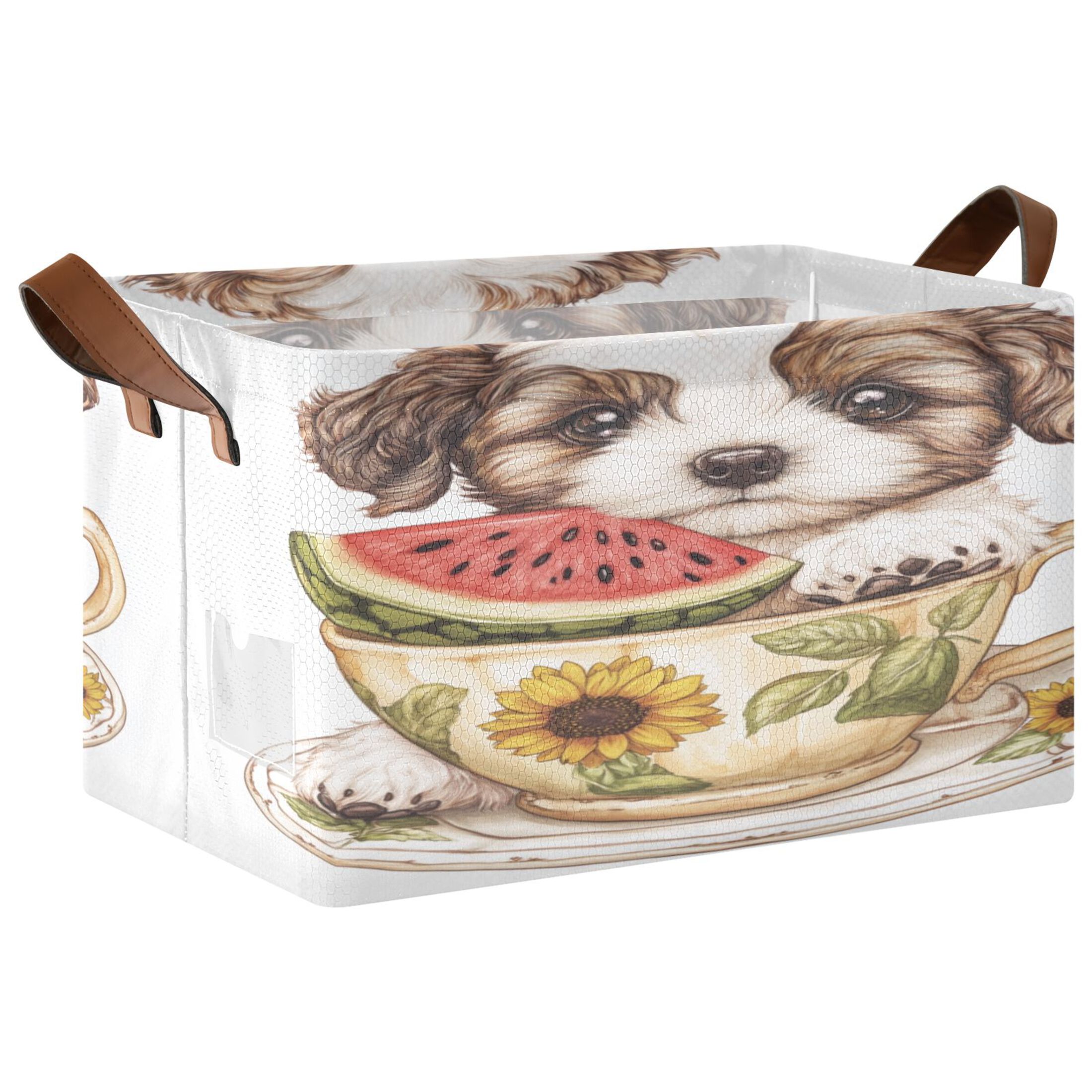 Folding Iron Frame Storage Basket 16.9*11.4*10Inch X2 Storage Basket ...