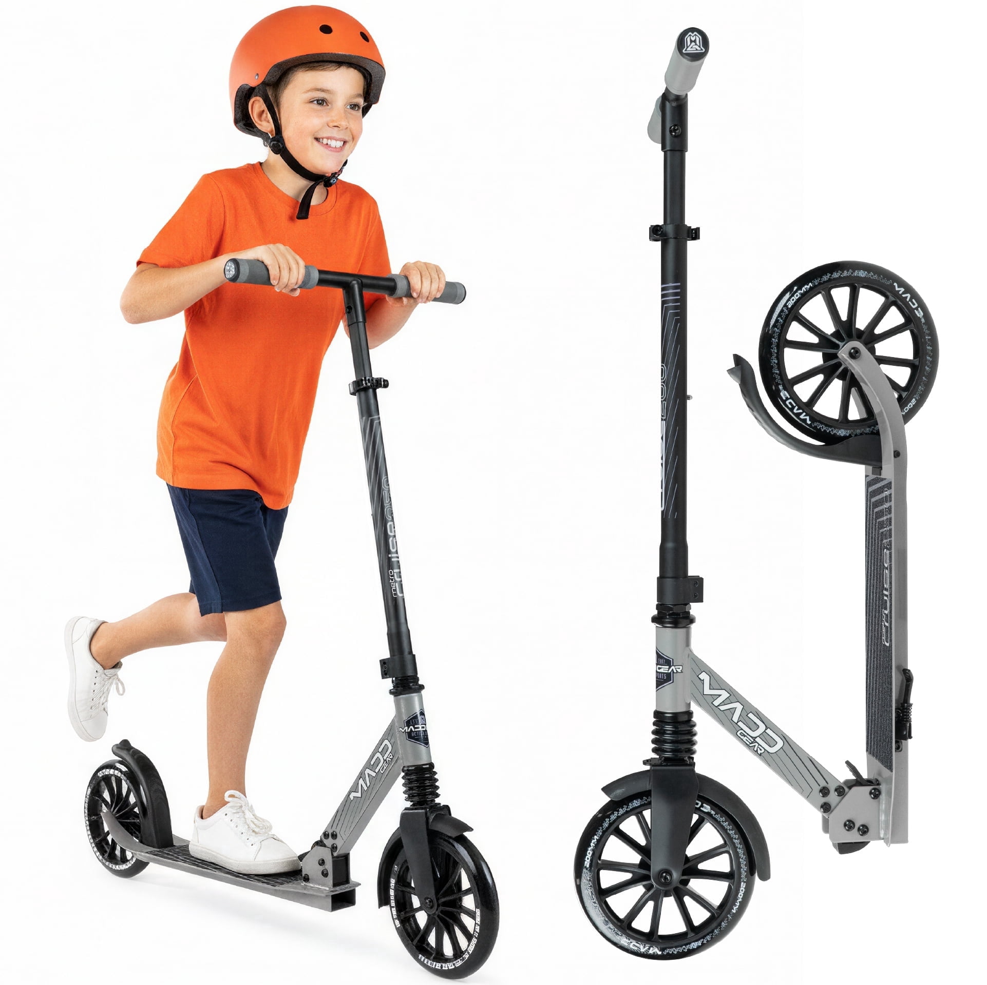 Madd Gear Metro Cruise 250 Folding Kick Scooter – 200mm Wheels ...