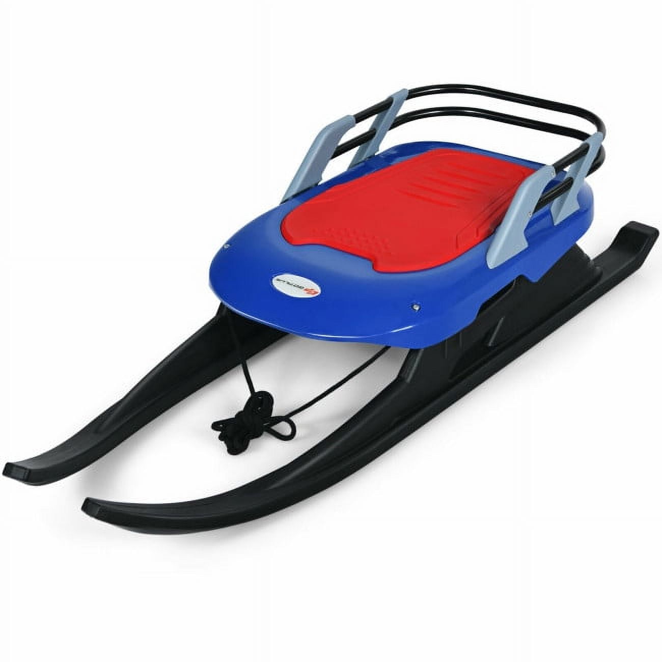 Folding Kids Metal Snow Sled with Pull Rope Snow Slider and Leather ...