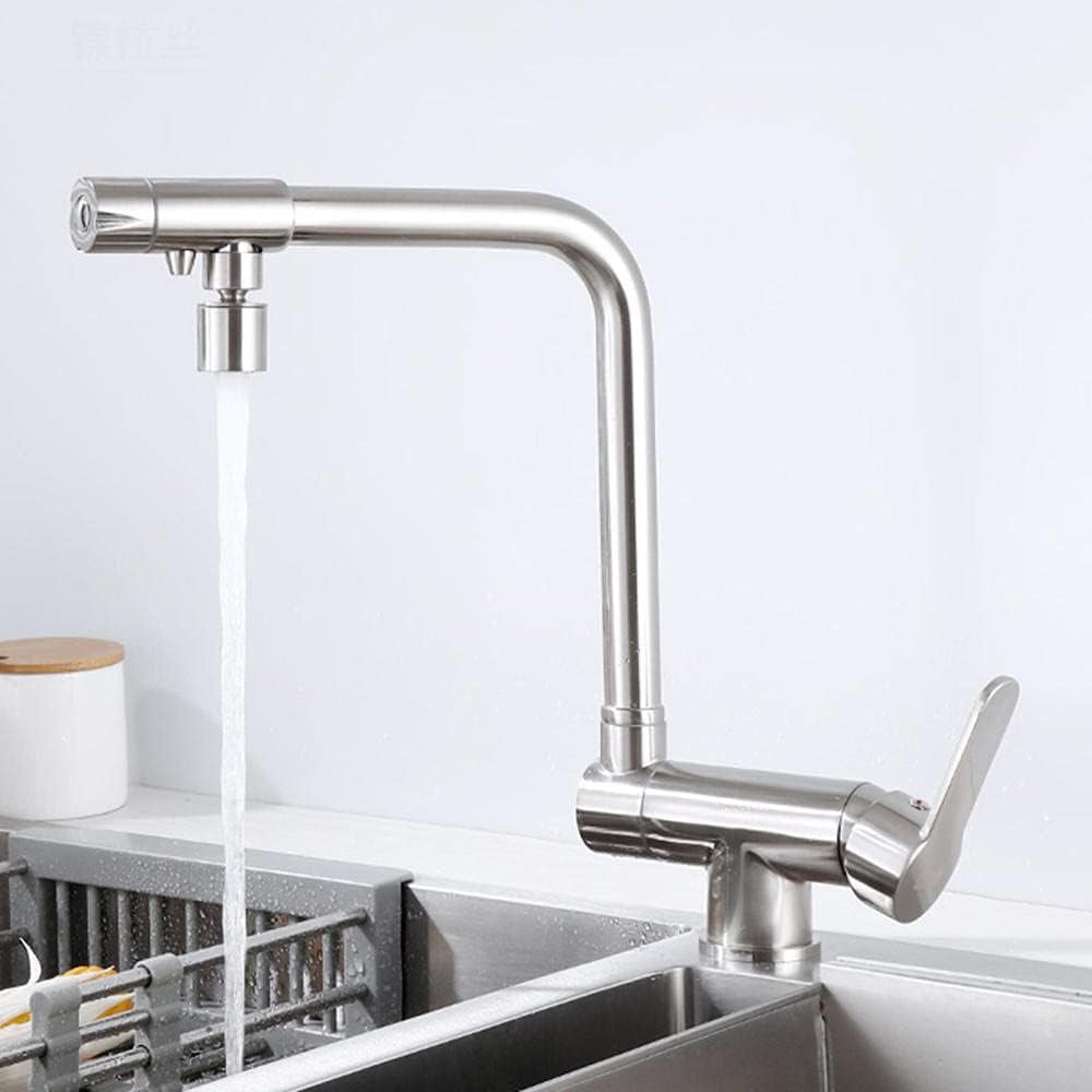 Folding Kitchen Faucet 3 Way Brass Rotatable 3 in 1 Multi-Function ...