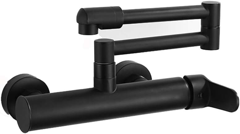 Folding Kitchen Faucet with Hot and Cold Water Brass 360° Swivel Pot ...