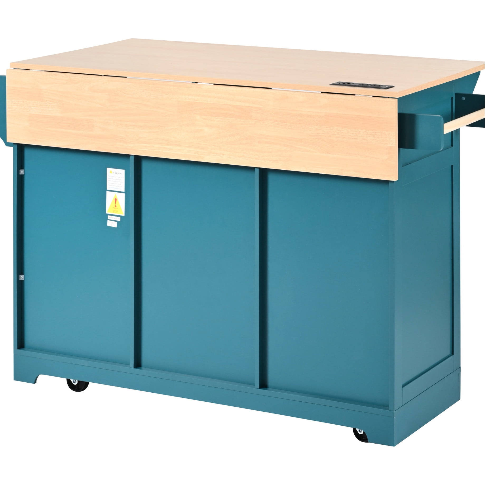 Folding Kitchen Table | 4 Strong Drop Leaf Supports | Adjustable ...