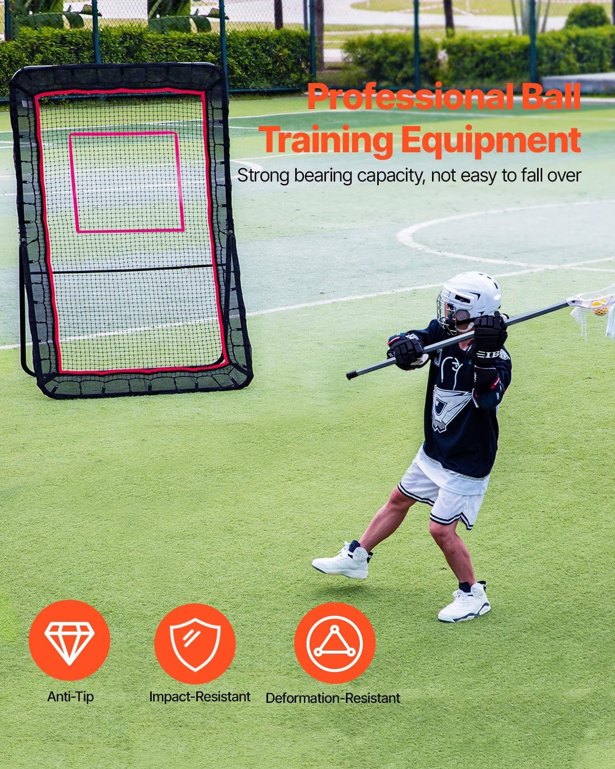 Folding Lacrosse Rebounder for Backyard, Volleyball Bounce Back Net ...