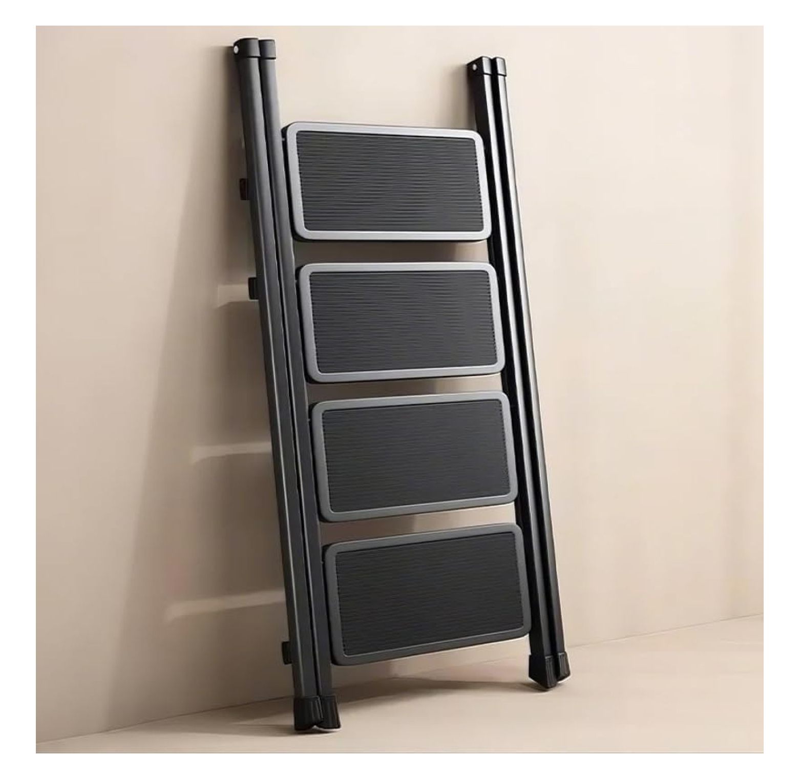 Folding Ladder Anti-Slip Platform Portable Steel Frame for Adults with ...
