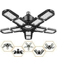 Folding Lamp LED Garage Lights with 10 Adjustable Panels Ceiling Shop ...
