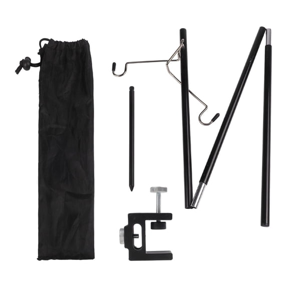 Folding Lantern Stand Pole Portable Lamp Stand Hook For Camping Fishing ...