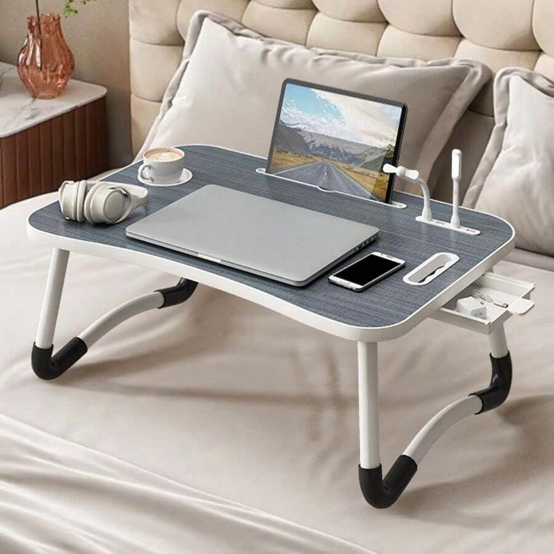 Folding Lap Desk,Portable Study Table,Laptop Bed Tray Table With ...