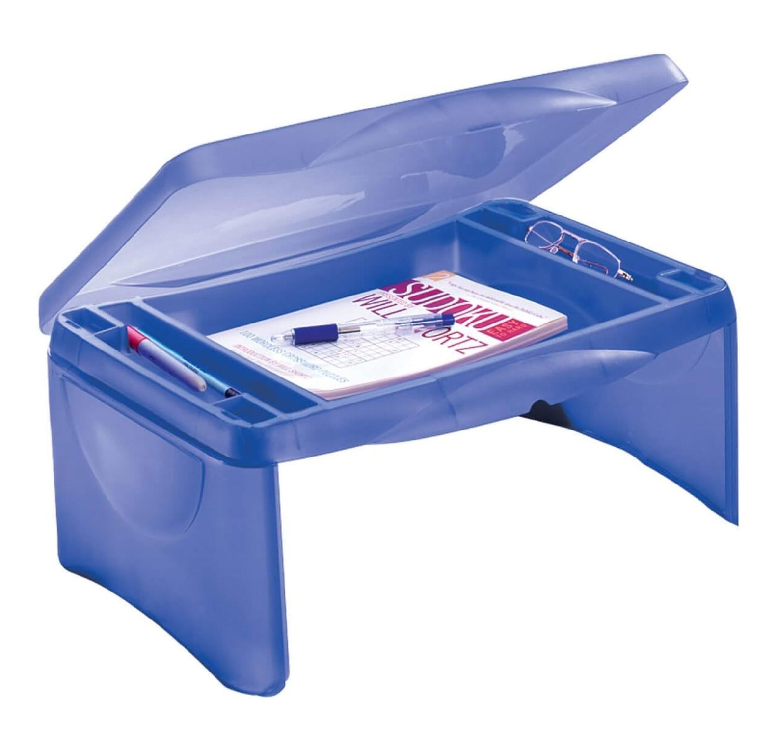 Folding Lap Desk with Tray, Portable Laptop Desk for Bed, 17.75" x 12.5 ...