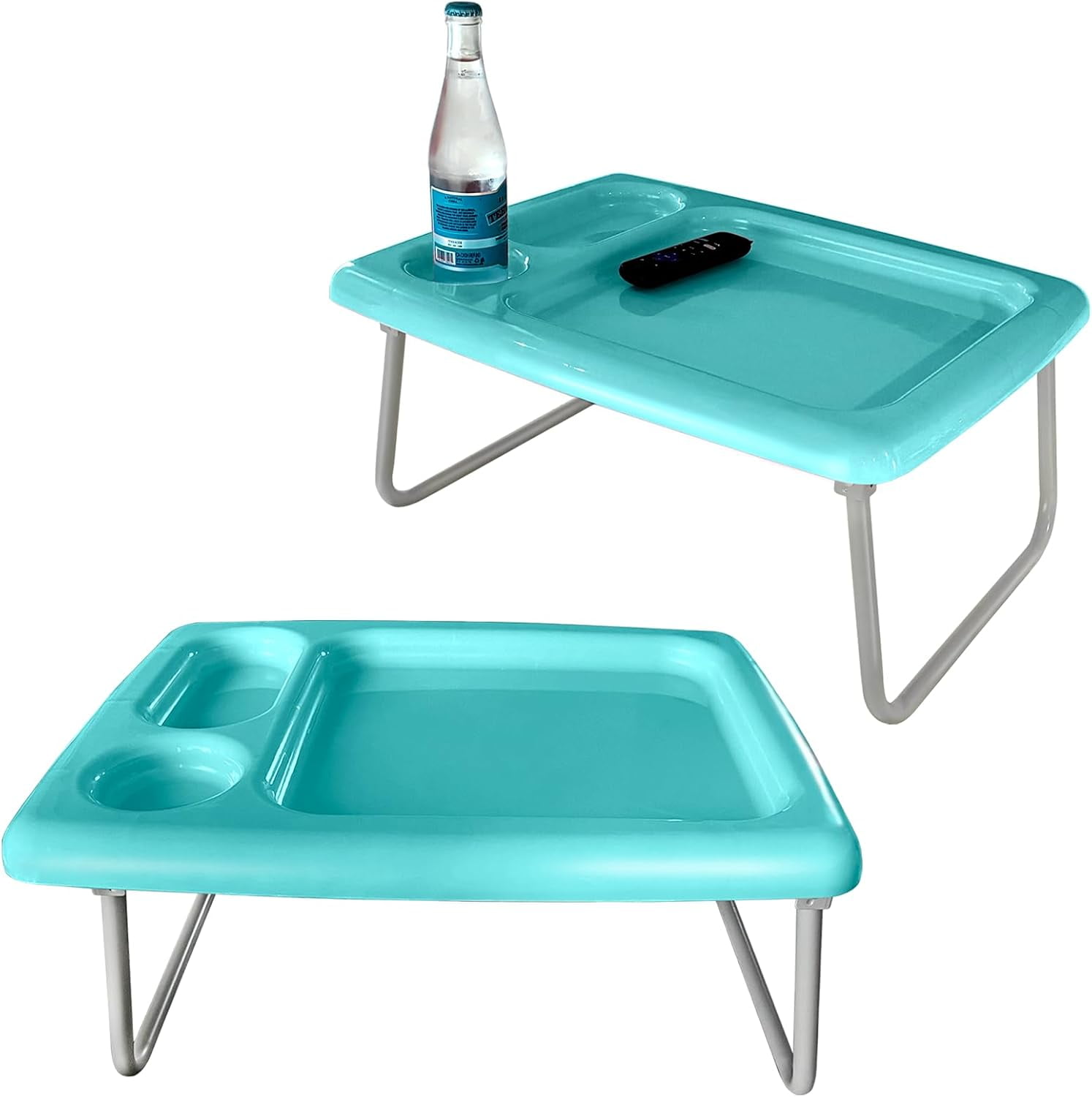 Folding Laptop Bed Tray Table (Set of 2), Turquoise Blue, 17 x 22 x 8 ...