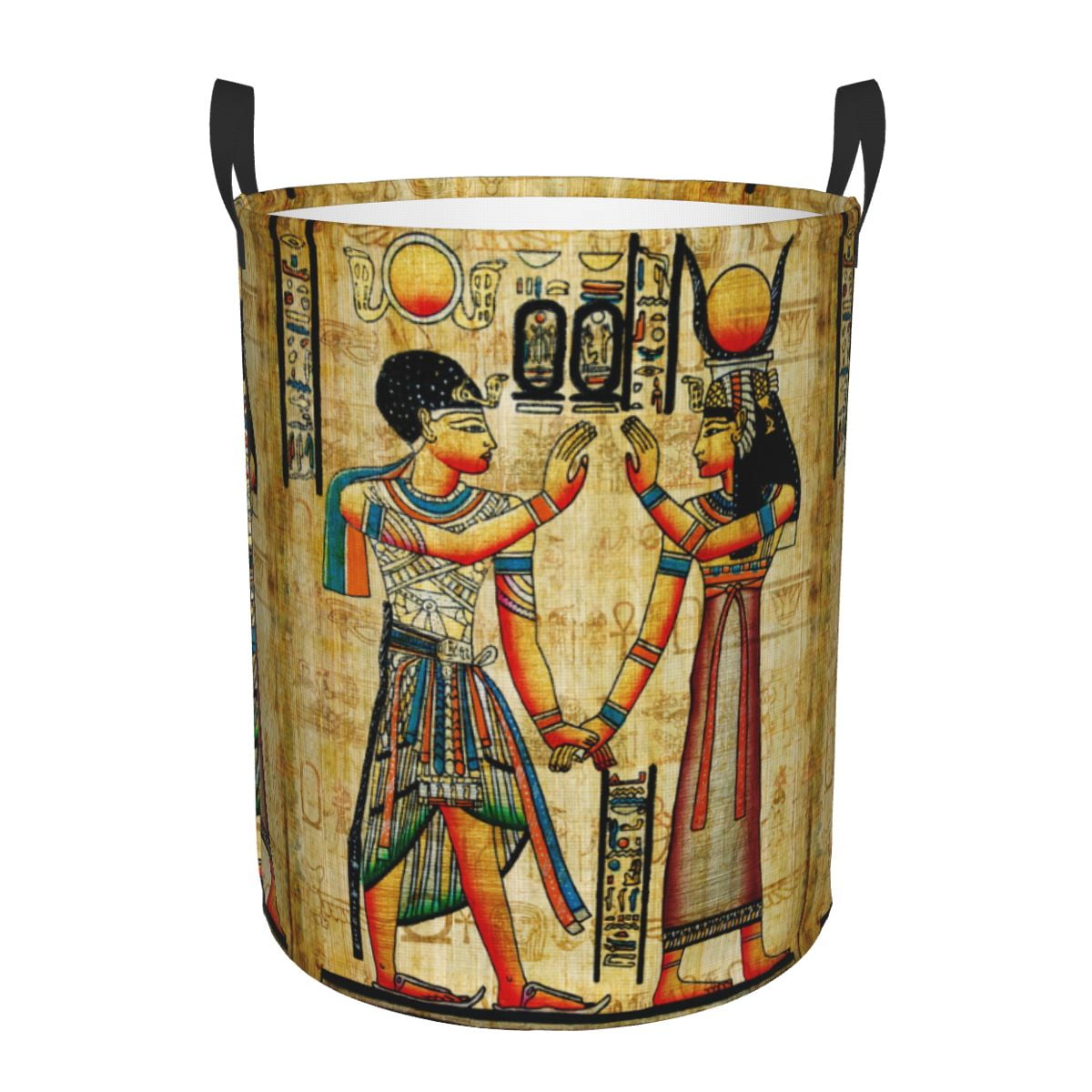 Folding Laundry Basket Ancient Egyptian Papyrus Dirty Clothes Storage ...