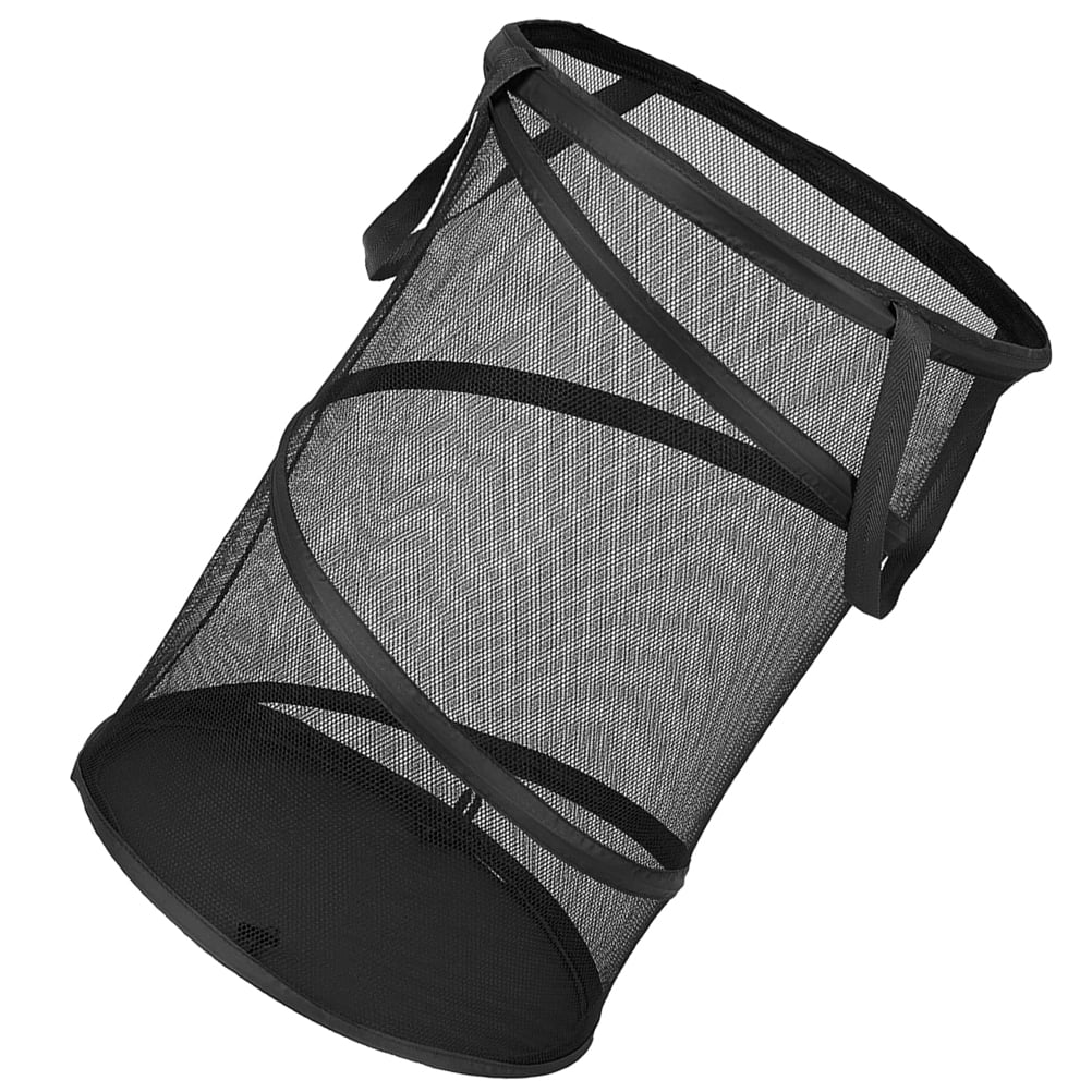 Folding Laundry Basket Cylindrical Organizer Mesh - Walmart.com