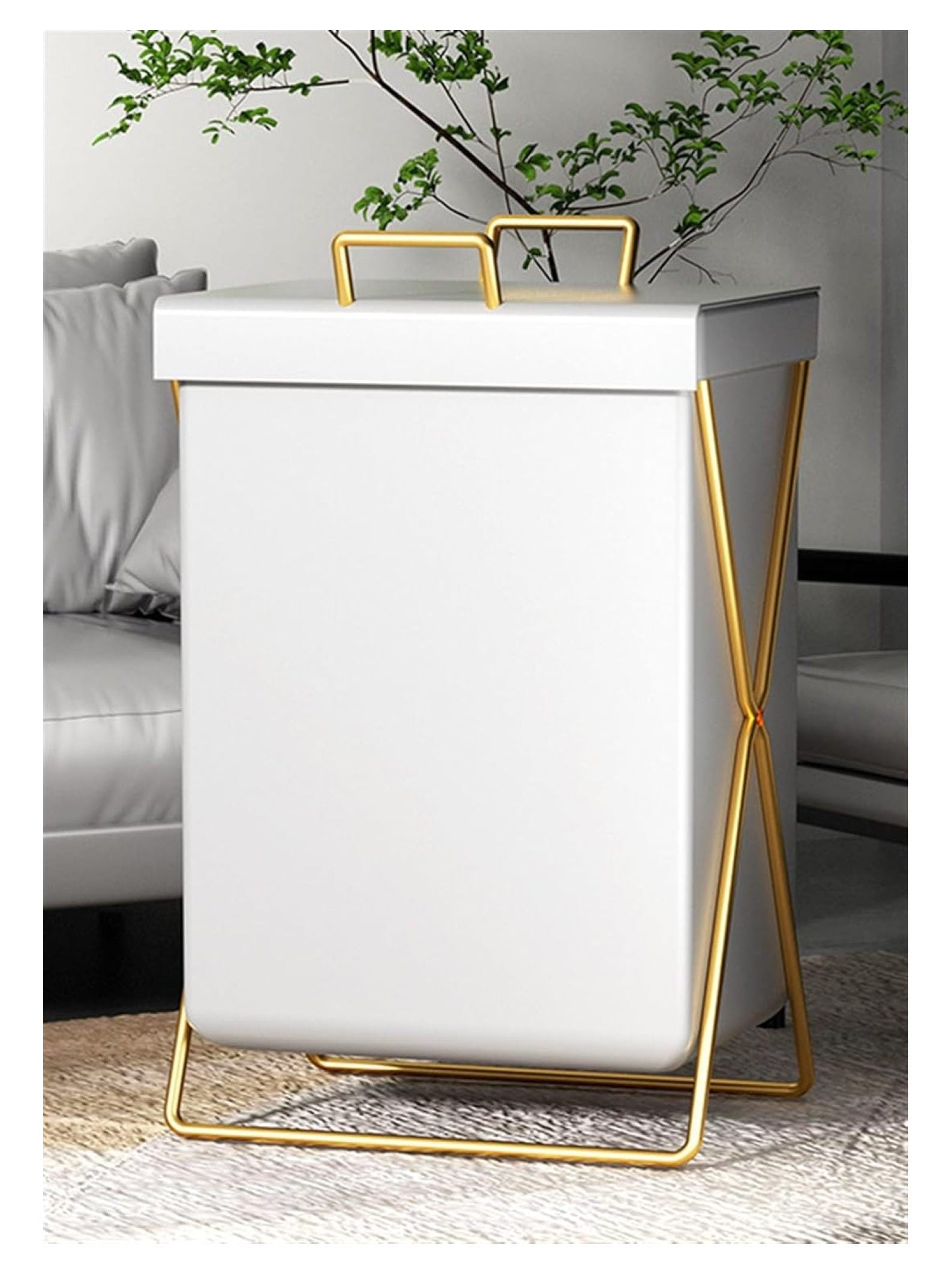 Folding Laundry Basket Large Removable Waterproof Leather Clothes ...