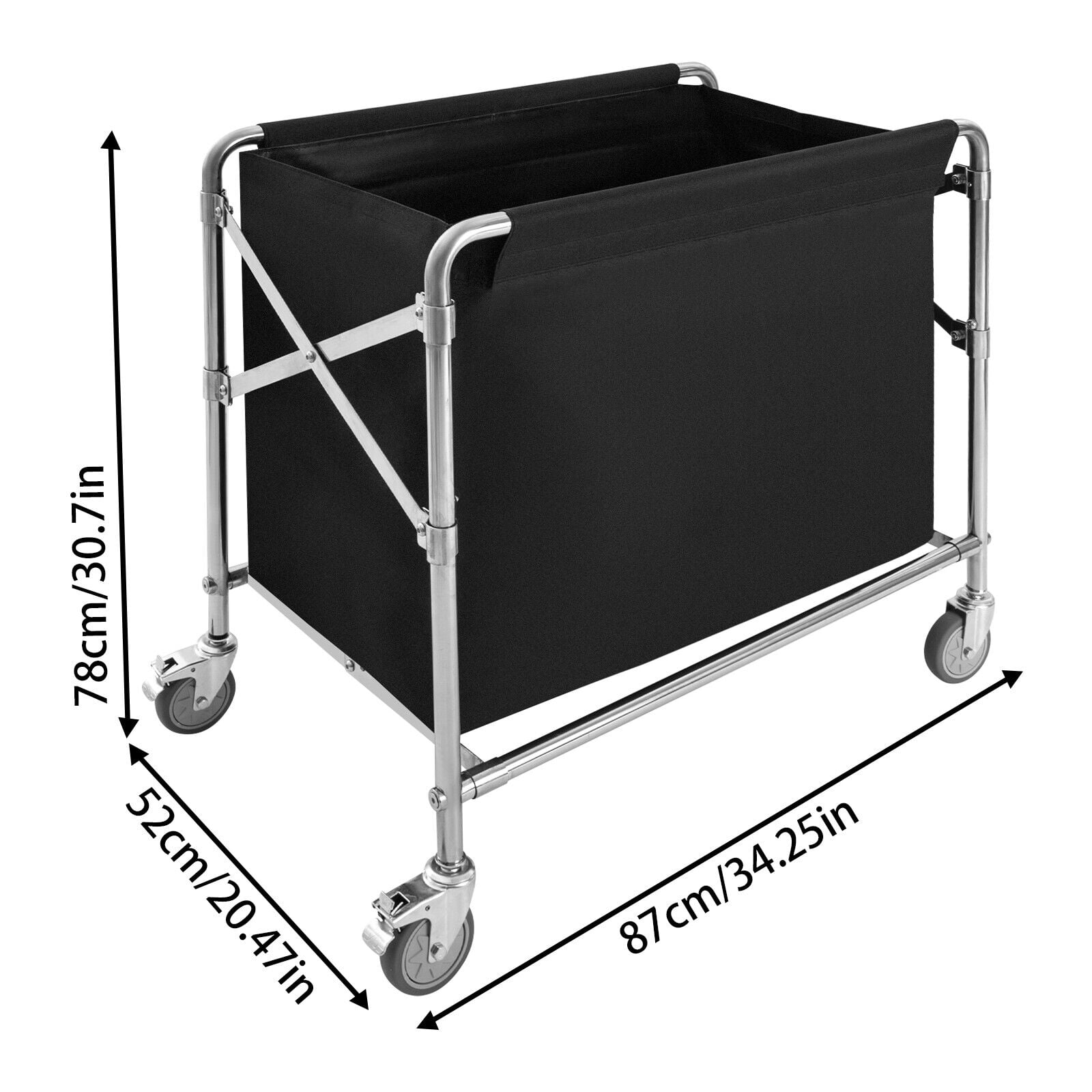 Folding Laundry Cart Industrial Rolling Laundry Cart Commercial Laundry ...