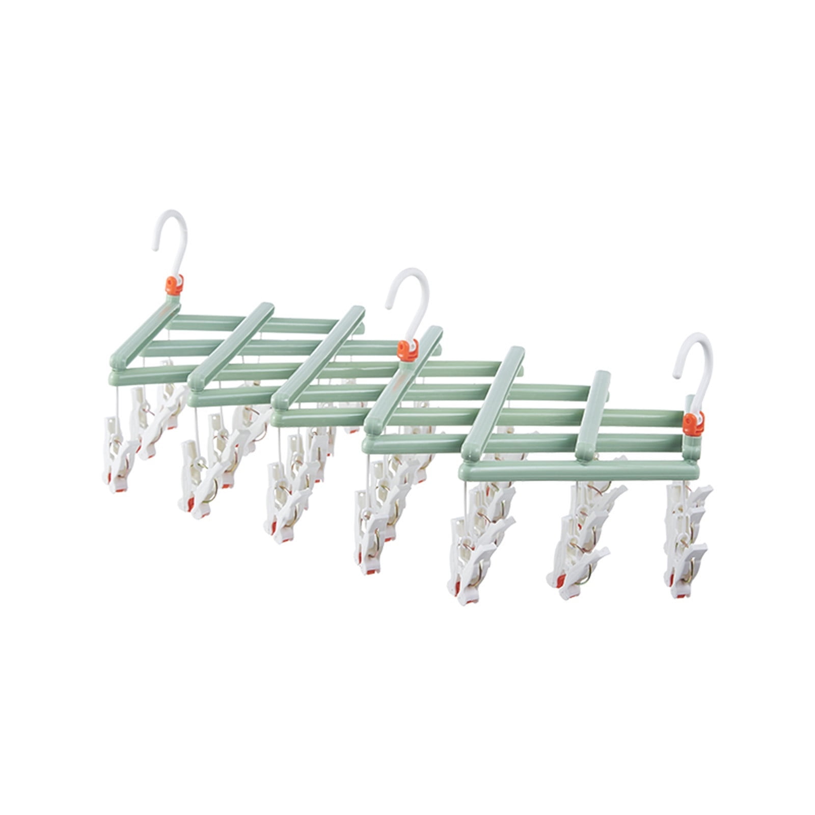 Folding Laundry Hanger,Plastic Multi Head Laundry Hanger,Strong and ...