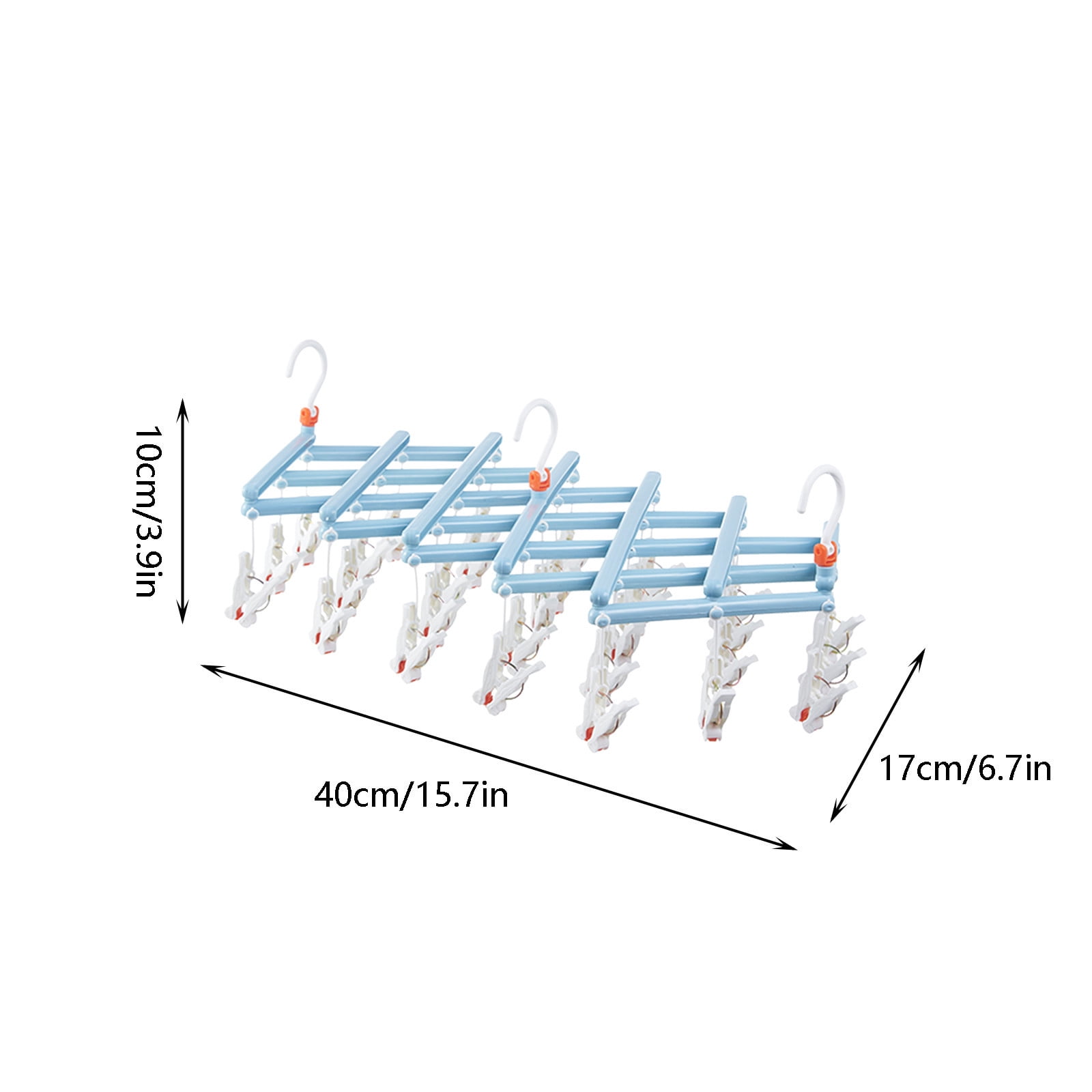 Folding Laundry Hanger,Plastic Multi Head Laundry Hanger,Strong and ...