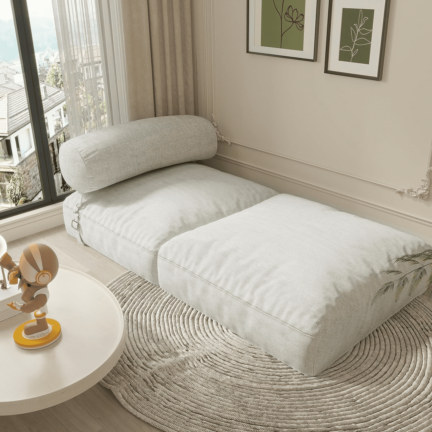 Folding Lazy Floor Sofa for Adults Convertible Bed Couch Cozy Large ...