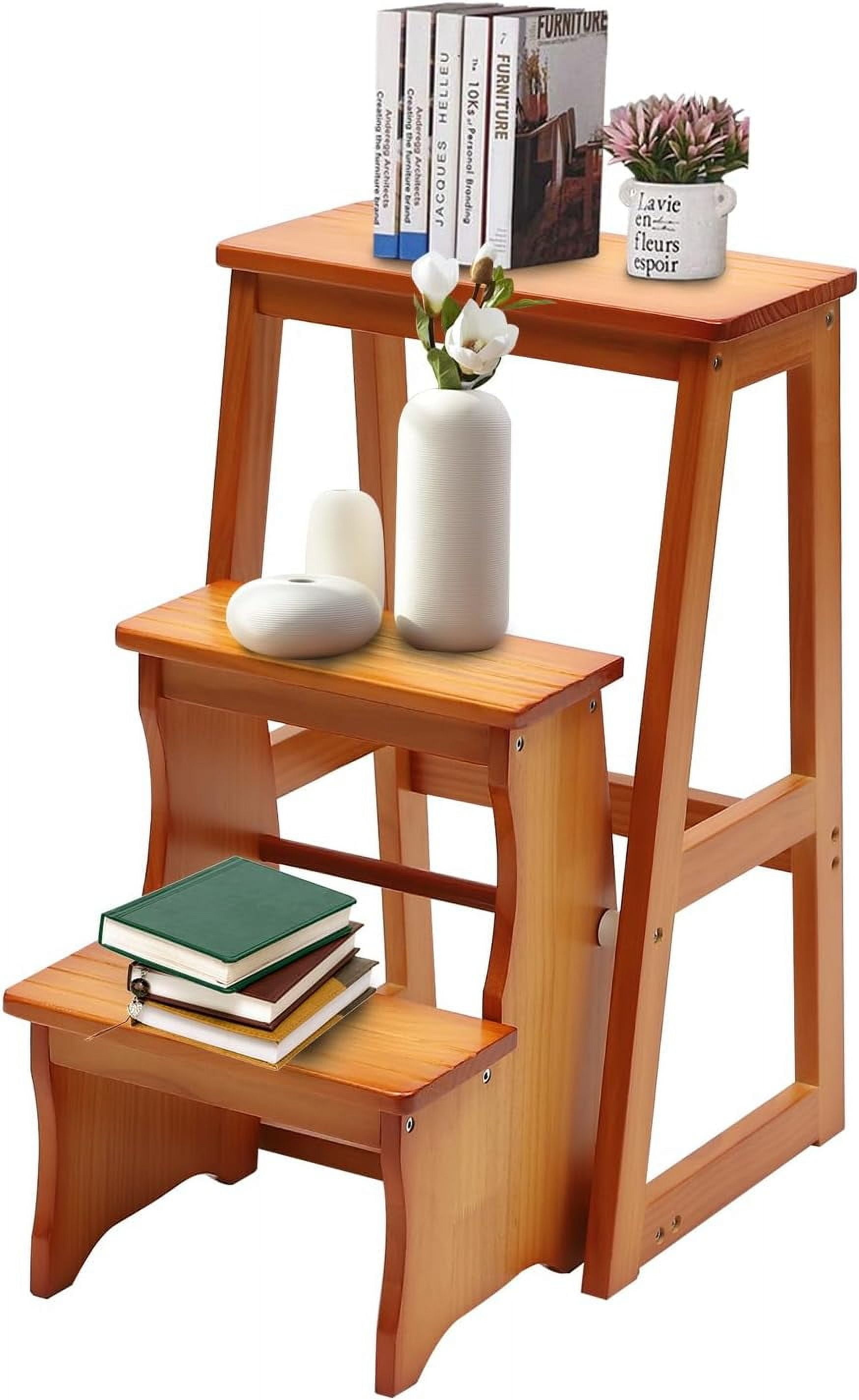 Folding Library Ladder Chair, Lightweight Portable Multifunctional Step ...