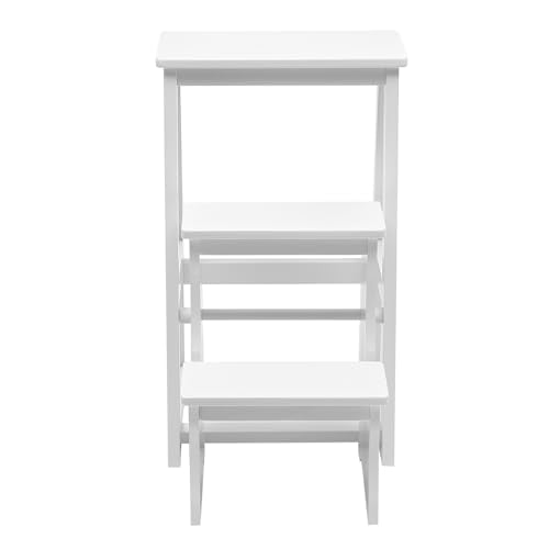 Folding Library Ladder Chair, Portable Multifunctional Step Stool,3 ...