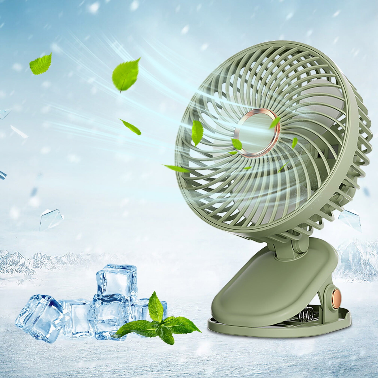 Folding Light Clip Fan USB Charging Desktop Electric Fan Portable ...