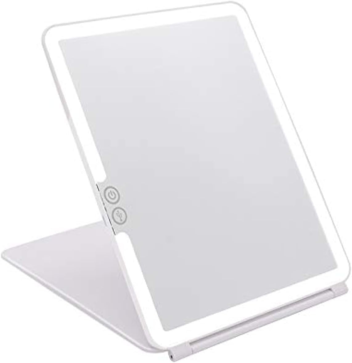 Folding Lighted Makeup Mirror with 72 LEDs 3 Colors Light Modes USB ...