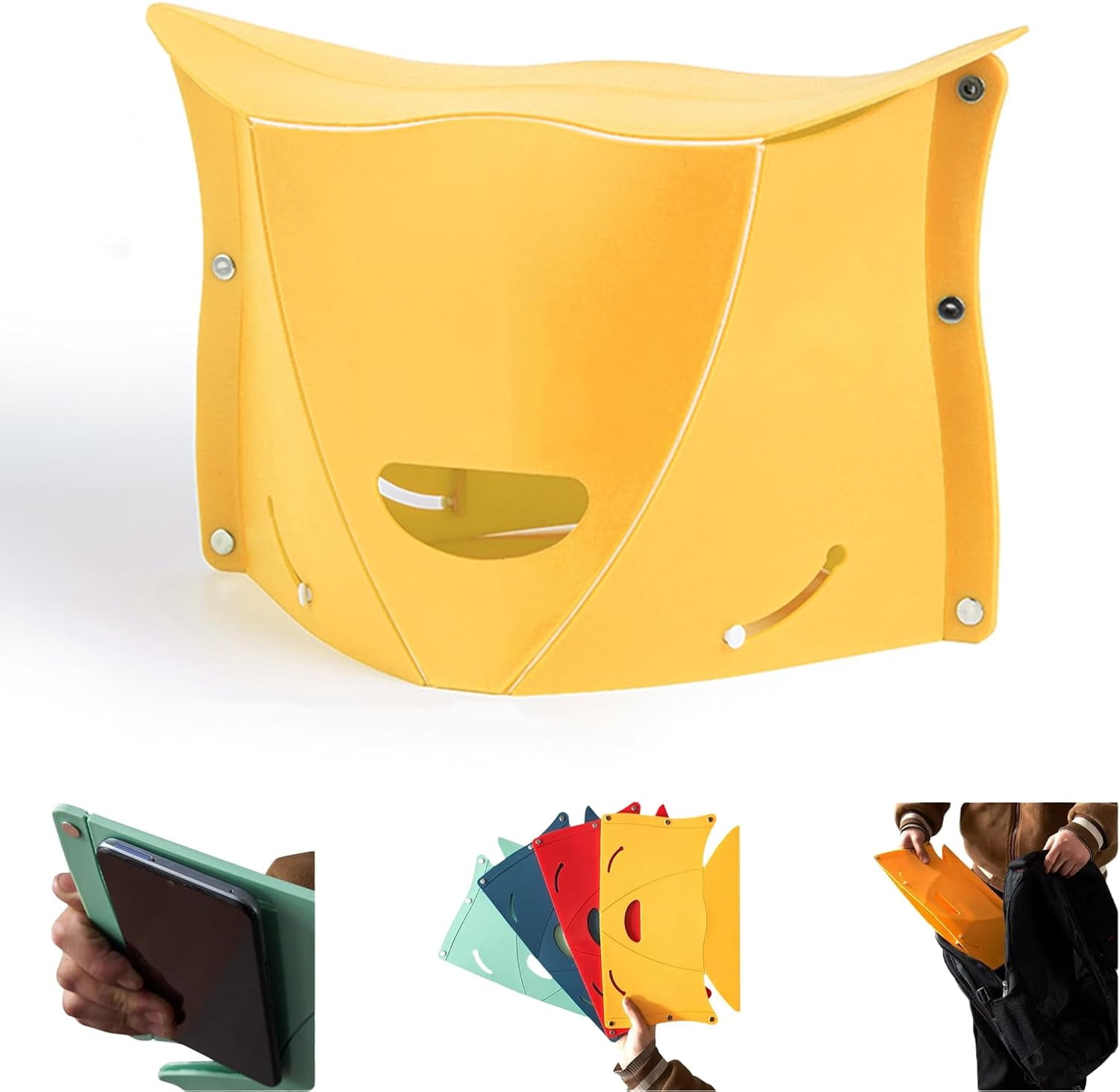 Folding Lightweight Portable Stool, Thickness of 0.5 in, Collapsable ...