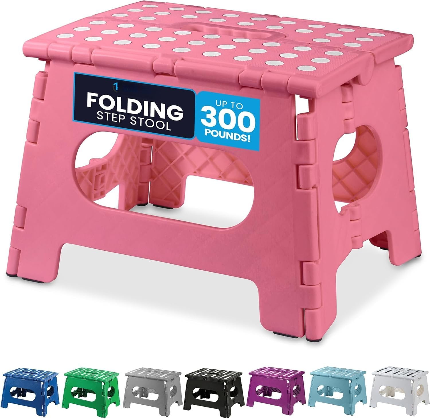 Folding Lightweight Step Stool - Sturdy to Support Adults and Safe for ...