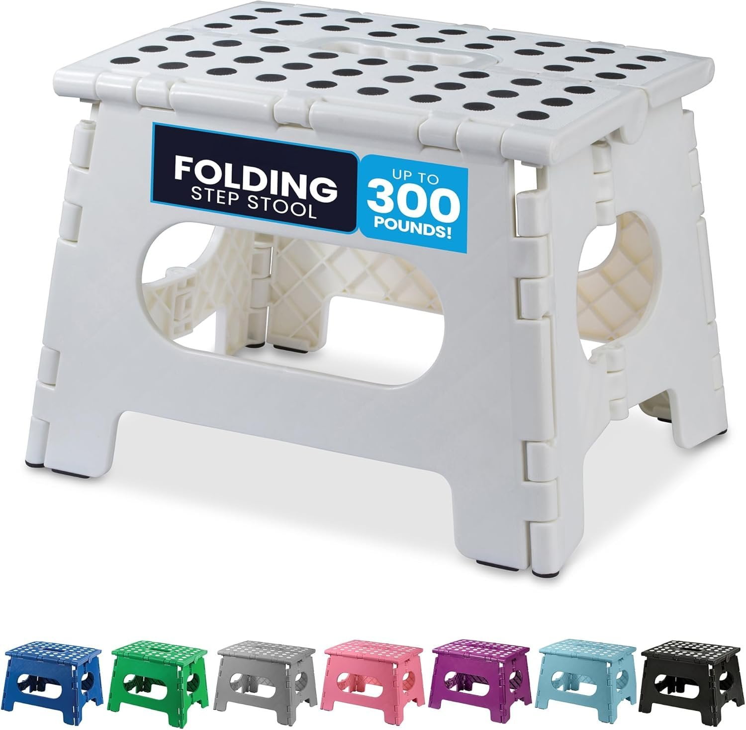Folding Lightweight Step Stool - Sturdy to Support and Safe for - Opens ...