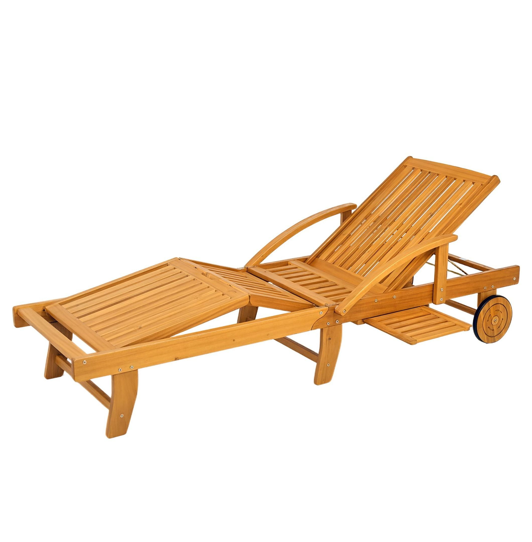 Folding Lounge Chair - 4-Level Adjustable Tanning Chair with Wheels ...